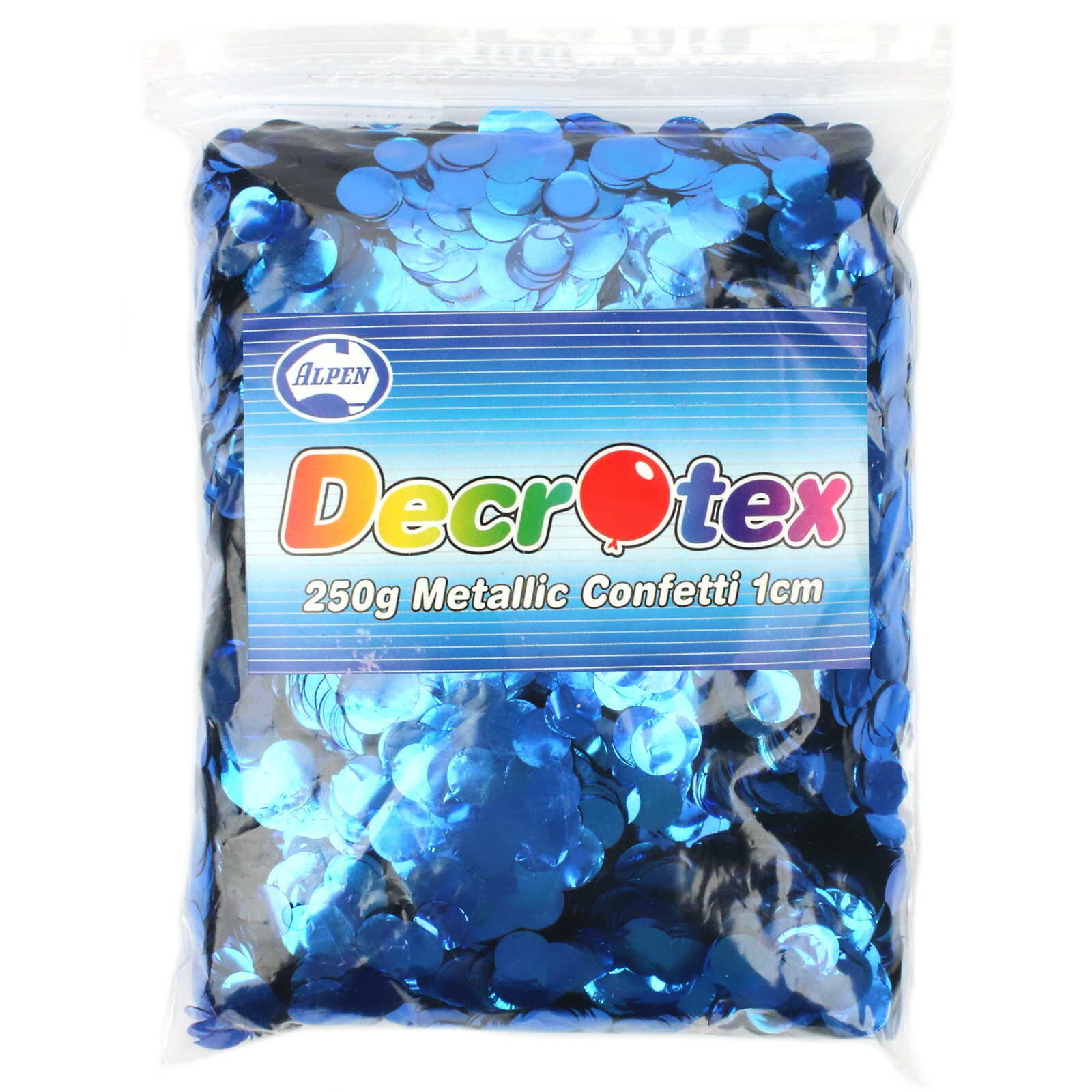 Bulk Blue Metallic Confetti 1cm (250g) | Blue Coloured Party Supplies ...