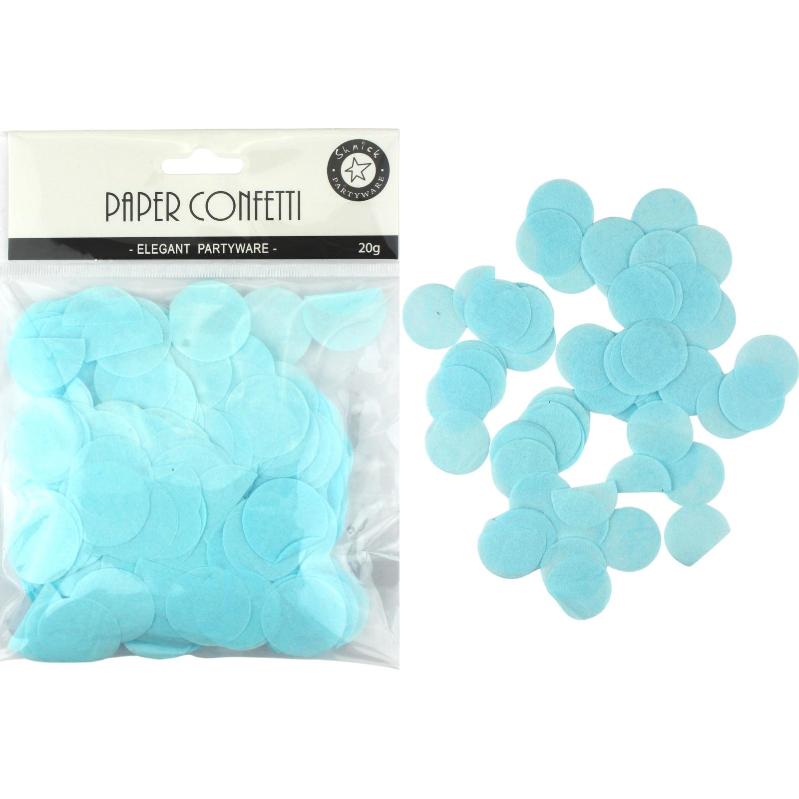Light Blue Tissue Paper Confetti Dots (20g) - Discount Party Supplies