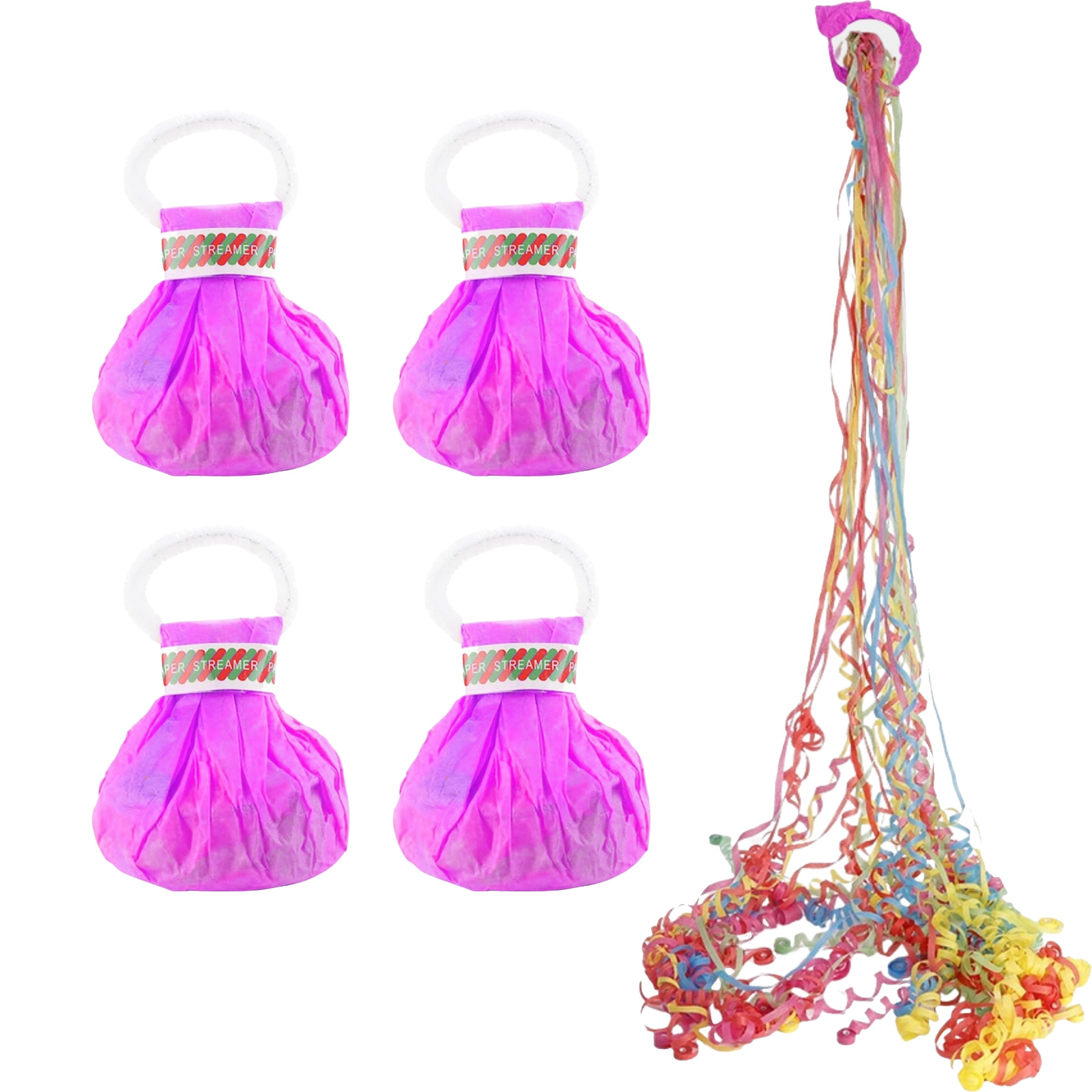 Coloured Paper Confetti Streamer Throws (Pack of 4) - Discount Party ...