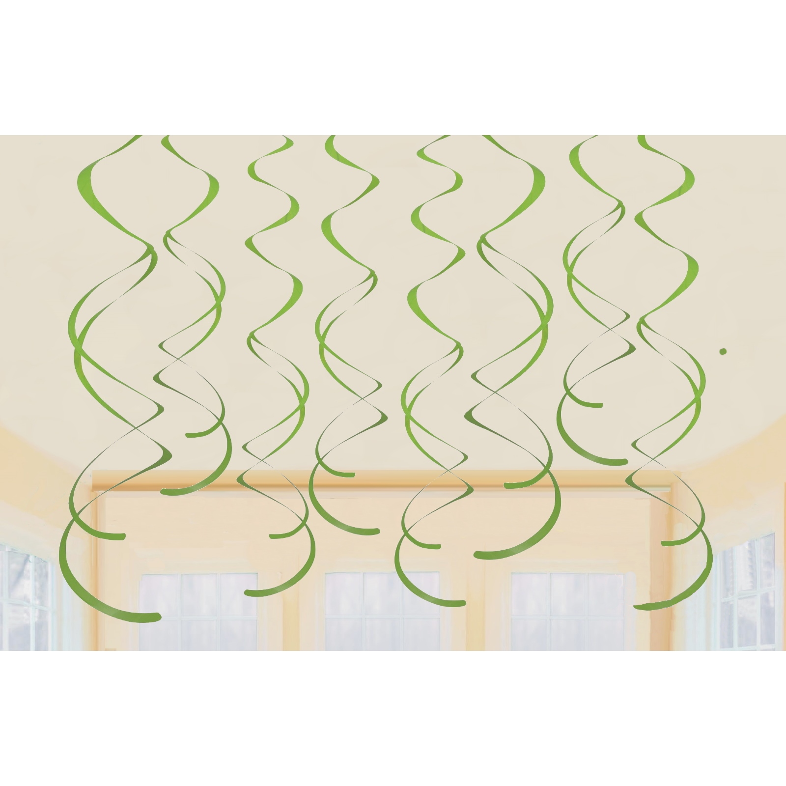 Lime Green Swirls (Pack of 8) | Lime Green Coloured Party Supplies ...