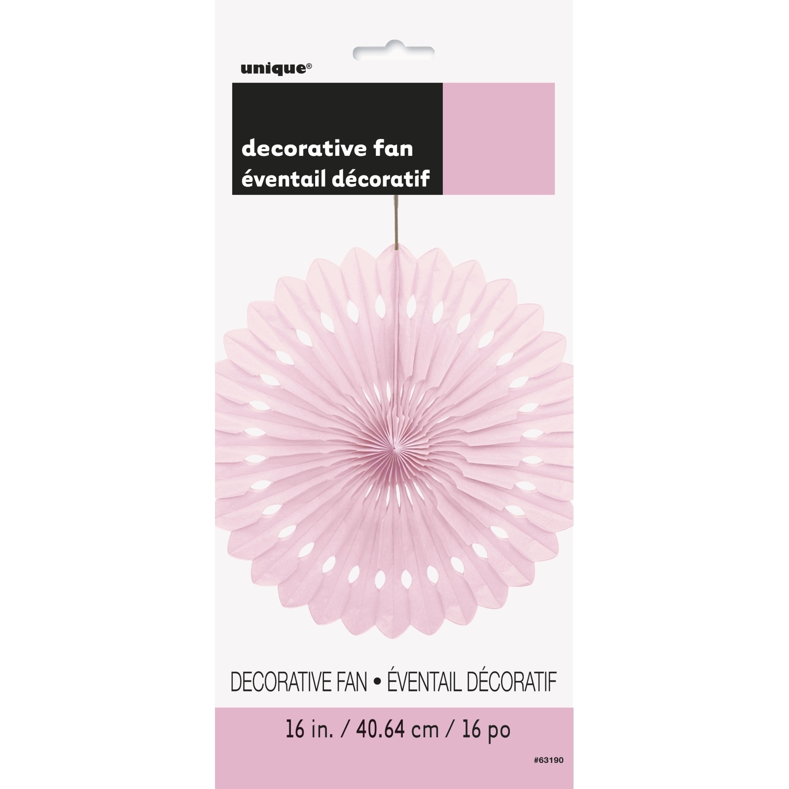 Light Pink Decorative Tissue Fan 40cm | Light Pink Coloured Party ...