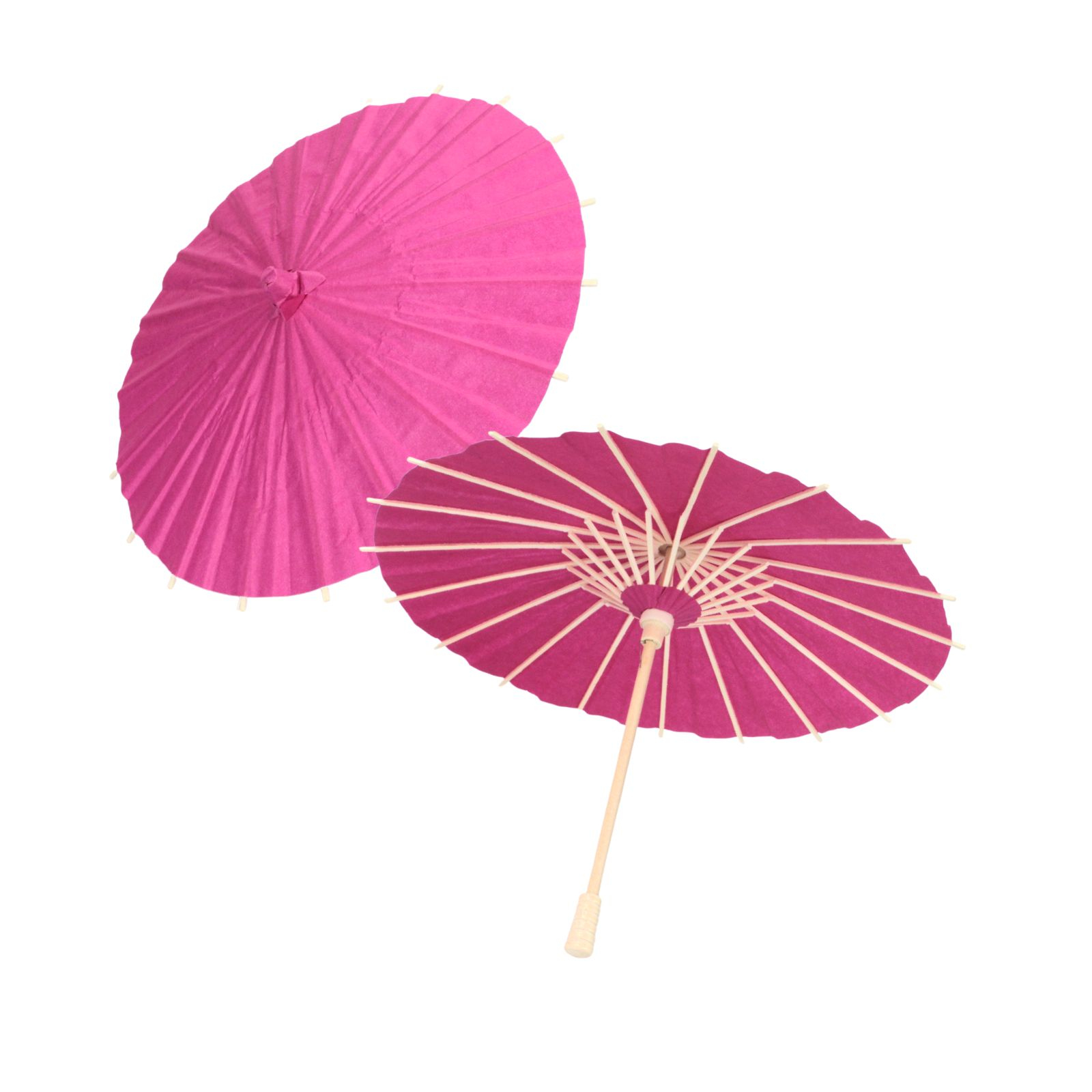 Small Hot Pink Paper Parasol 30cm - Discount Party Supplies