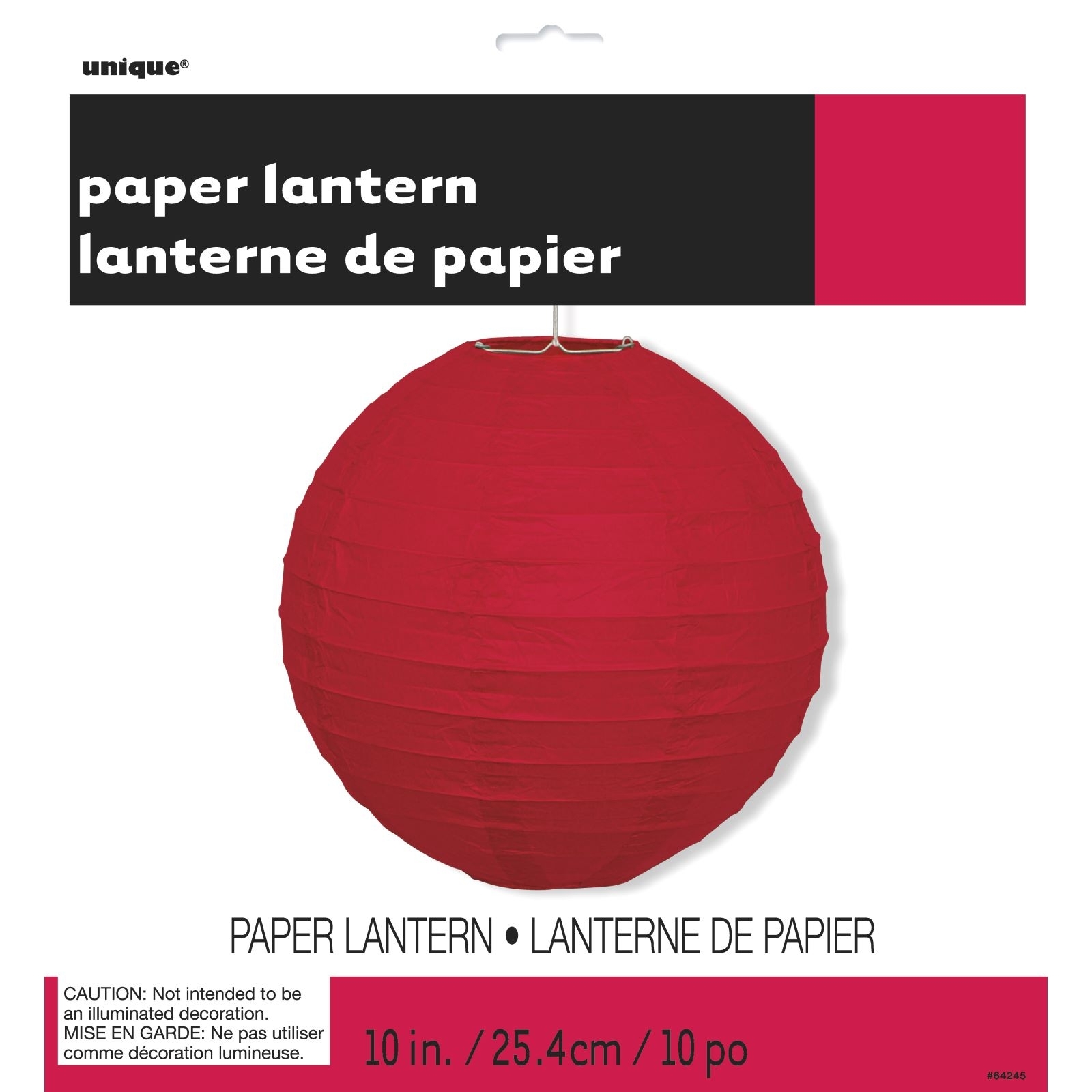 Paper Lantern Red 25cm | Red Coloured Party Supplies | Coloured Party ...