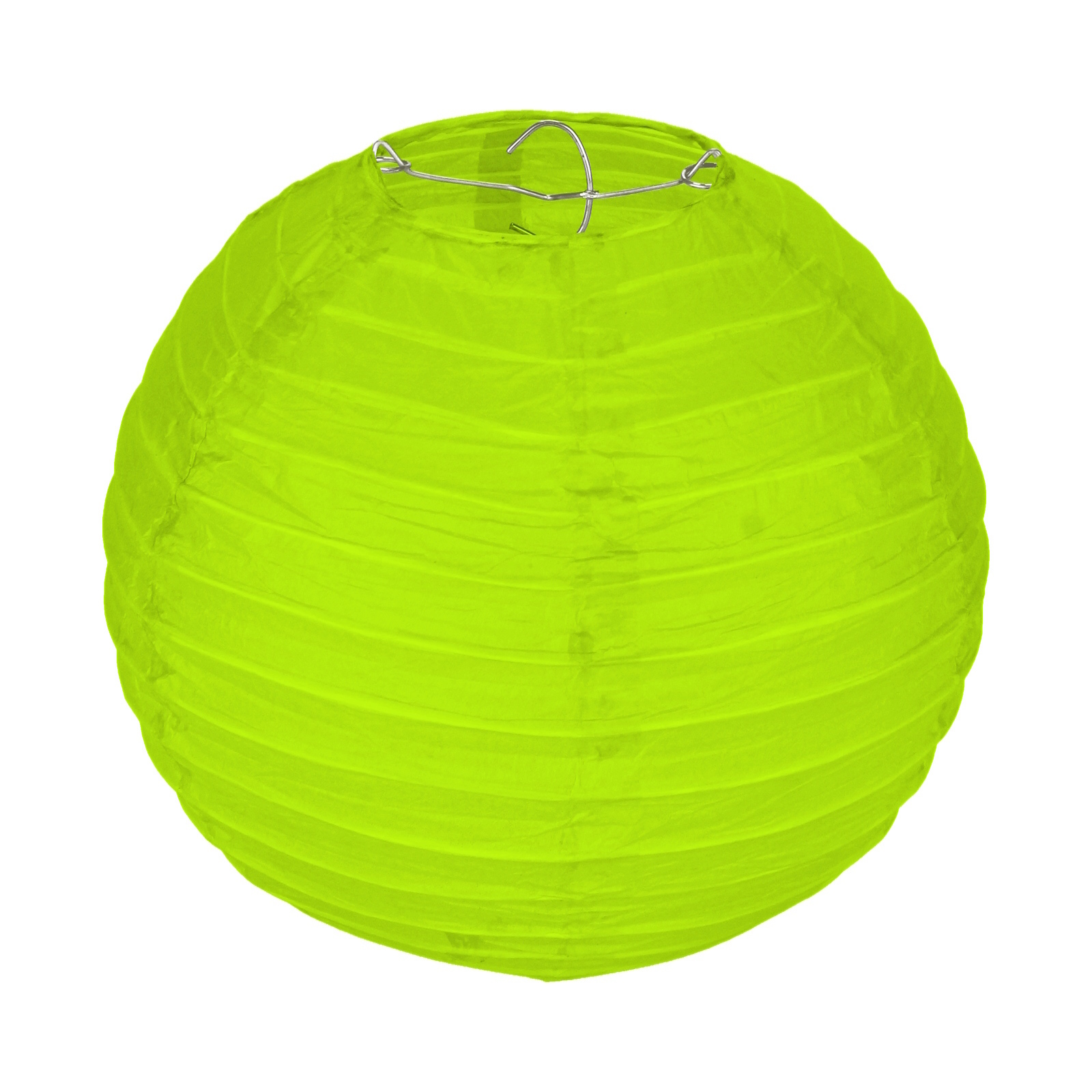 Lime Green Round Paper Lantern 20cm - Discount Party Supplies