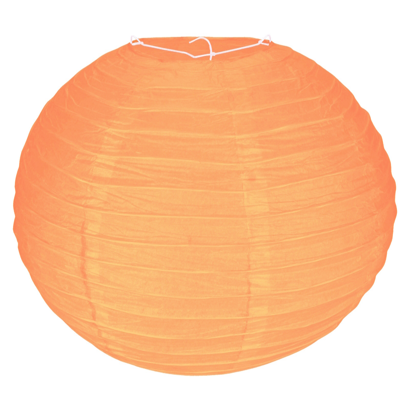 Orange Round Paper Lantern 30cm - Discount Party Supplies