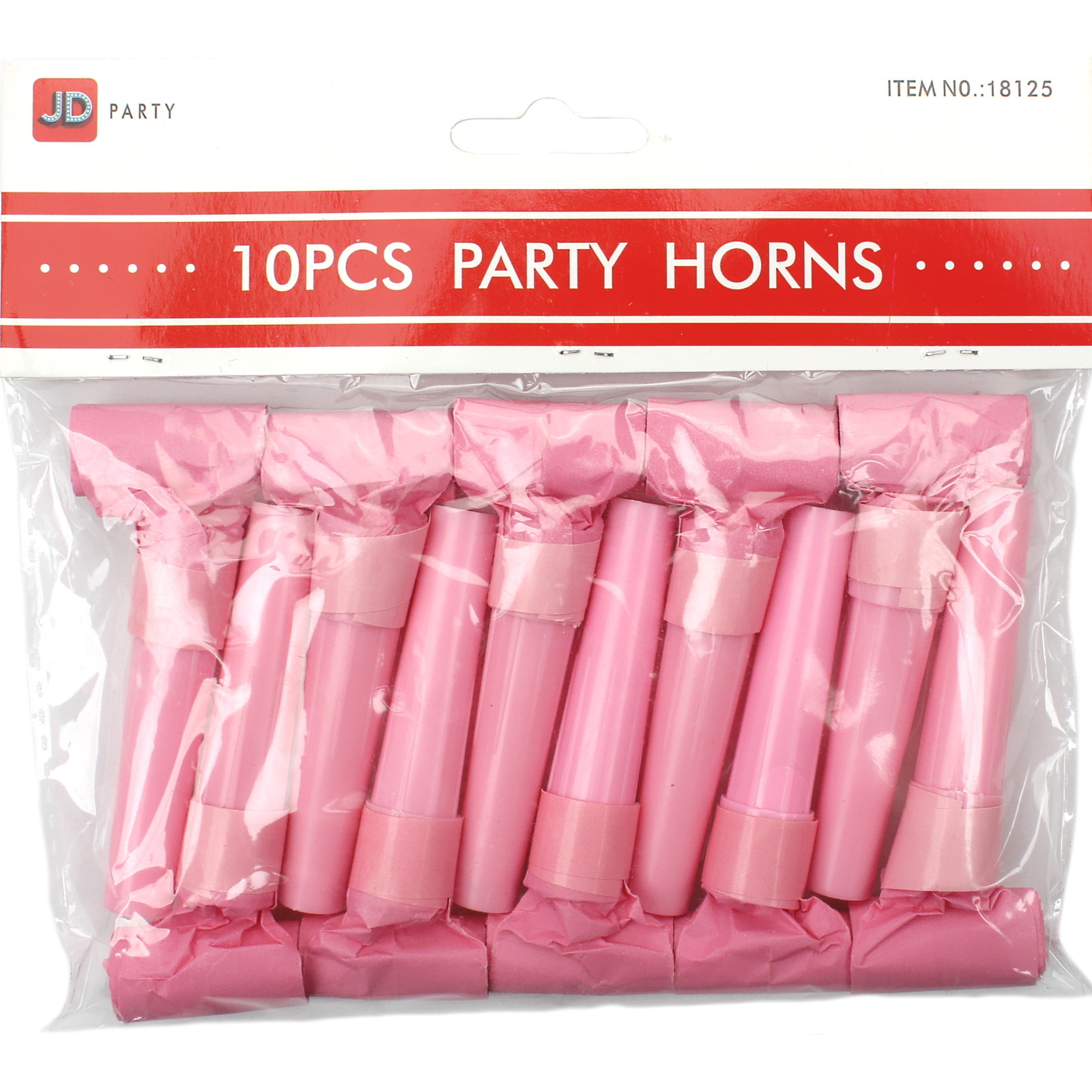 Light Pink Party Blowers (Pack of 10) | Light Pink Coloured Party ...