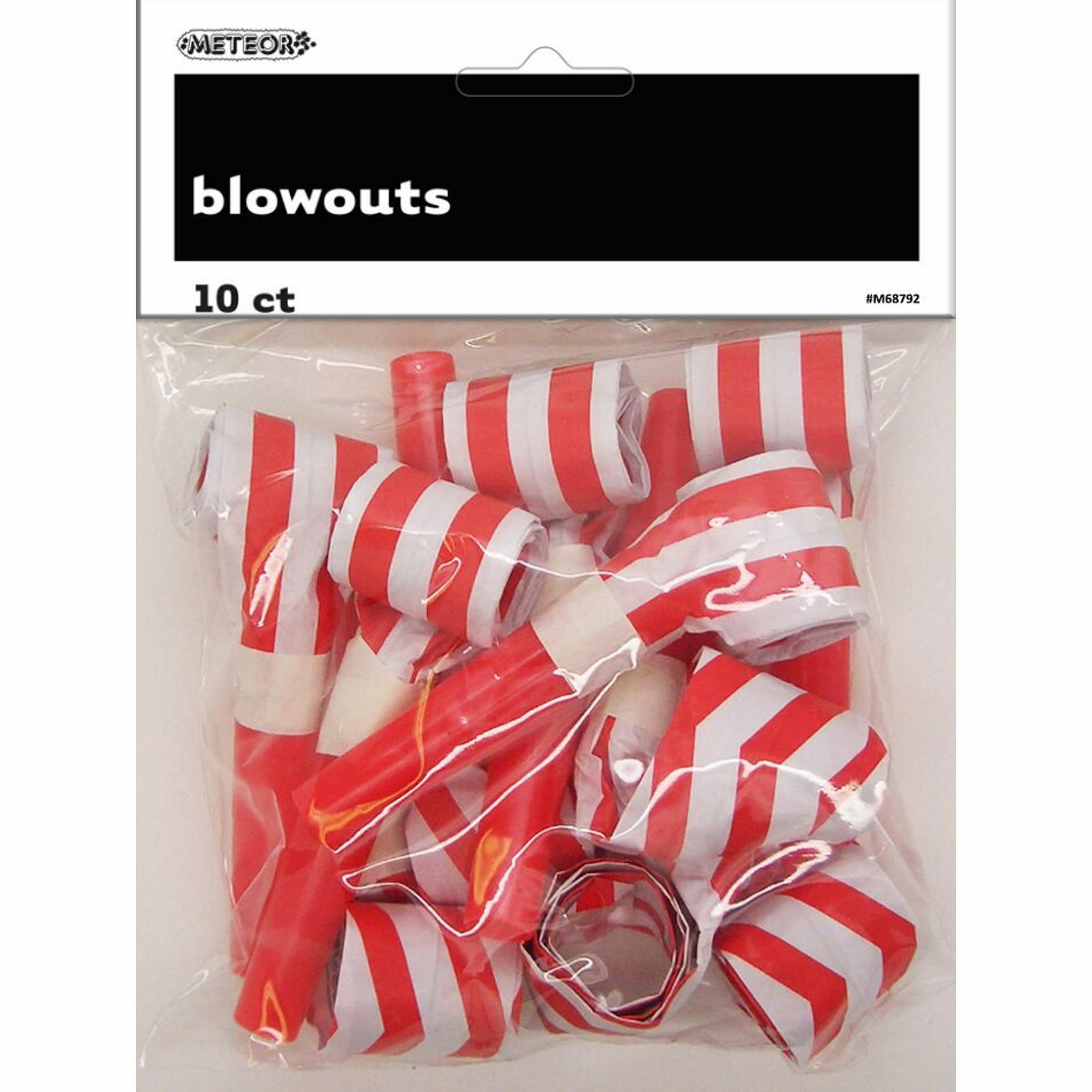 Red Chevron & Stripe Party Blowers (Pack of 10) - Discount Party Supplies