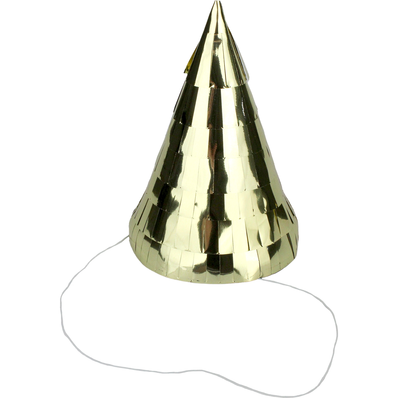 Gold Metallic Fringed Party Hats (Pack of 5) - Discount Party Supplies