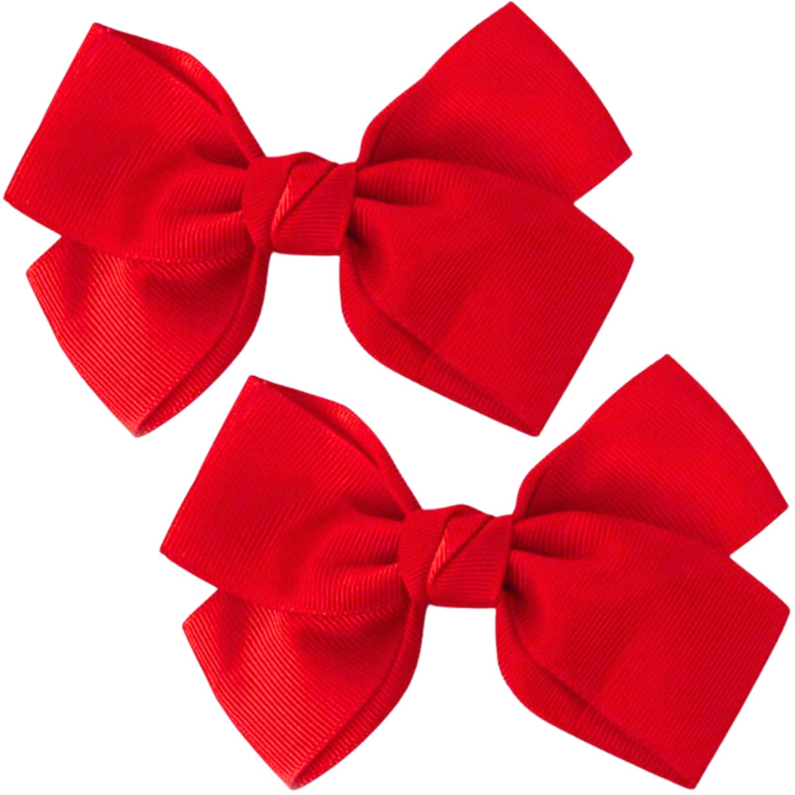 Red Ribbon Bow Hair Clips (Pack of 2) - Discount Party Supplies