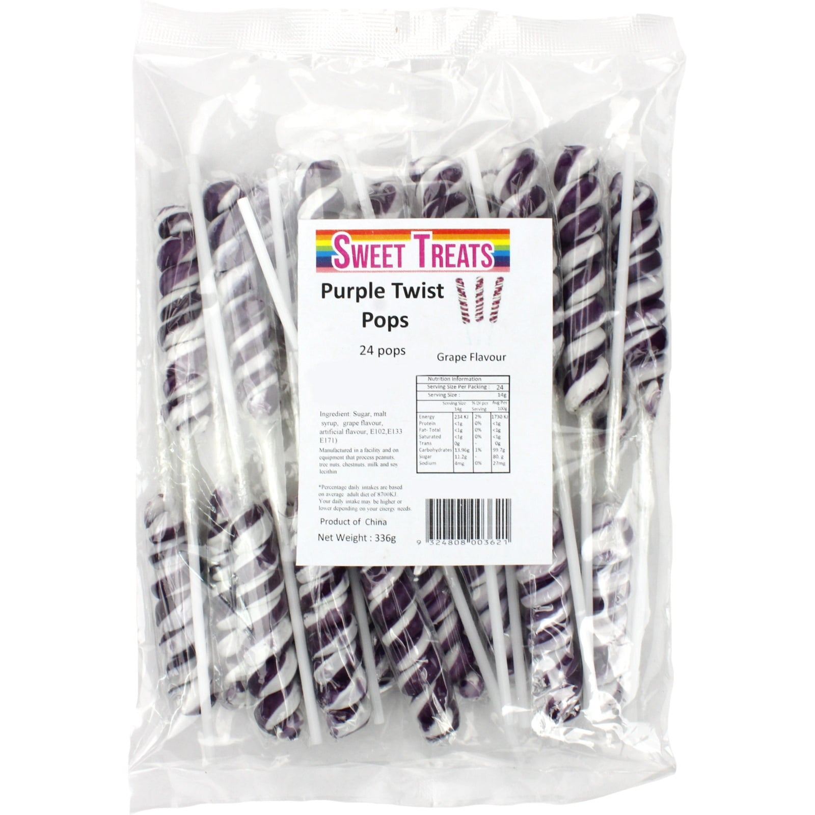 Purple Twist Pops (Pack of 24) - Discount Party Supplies