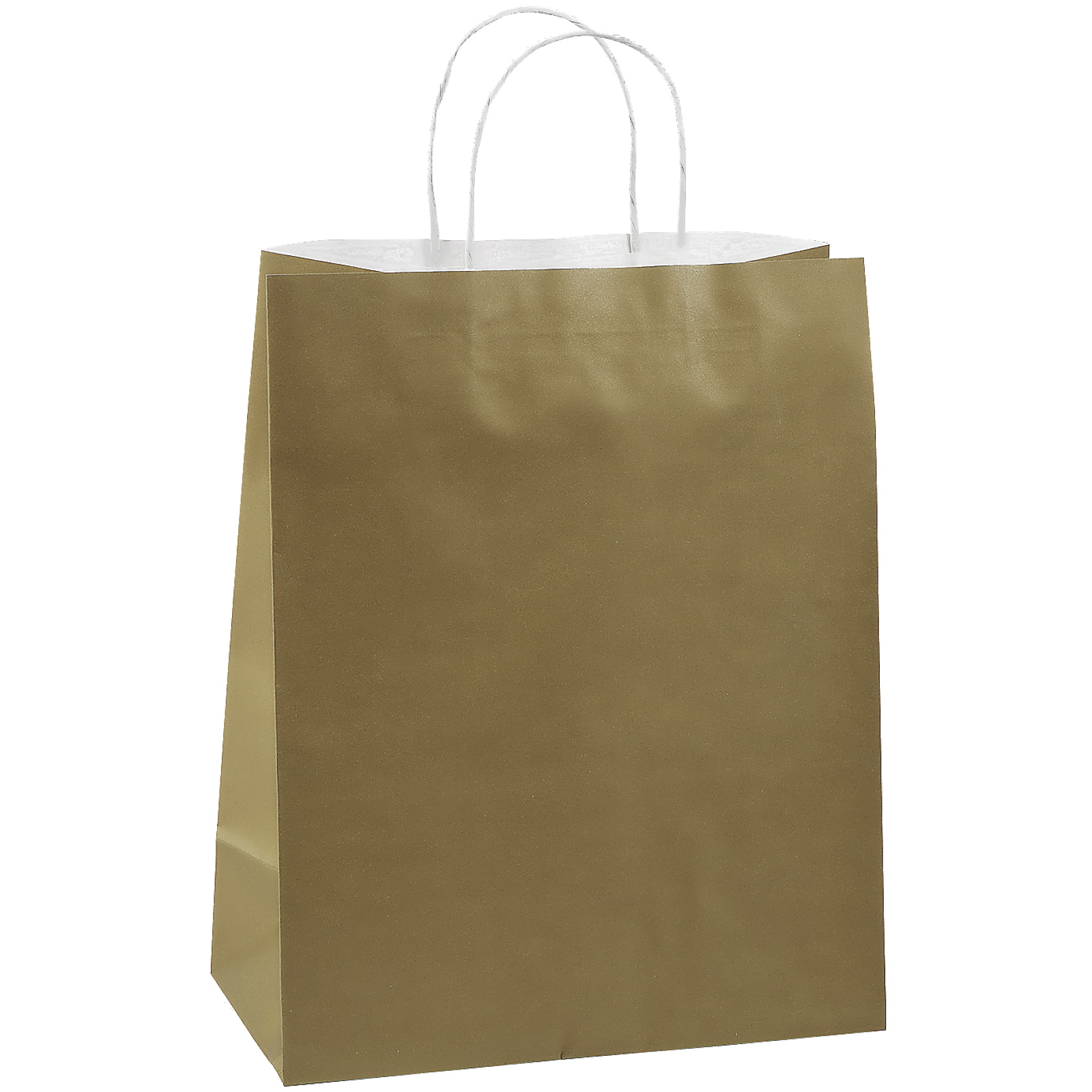 Gold Kraft Paper Gift Bags 33cm (Pack of 12) - Discount Party Supplies