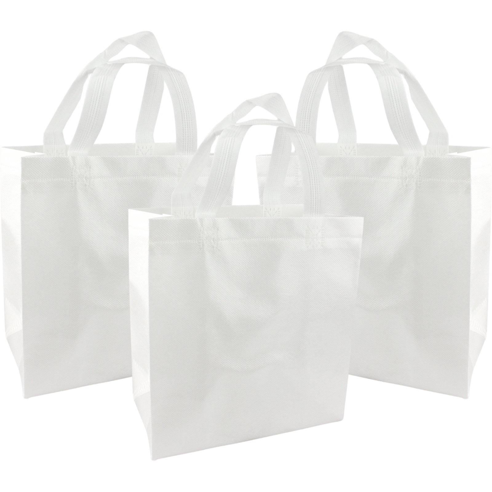 White Party Tote Bags (Pack of 12) - Discount Party Supplies