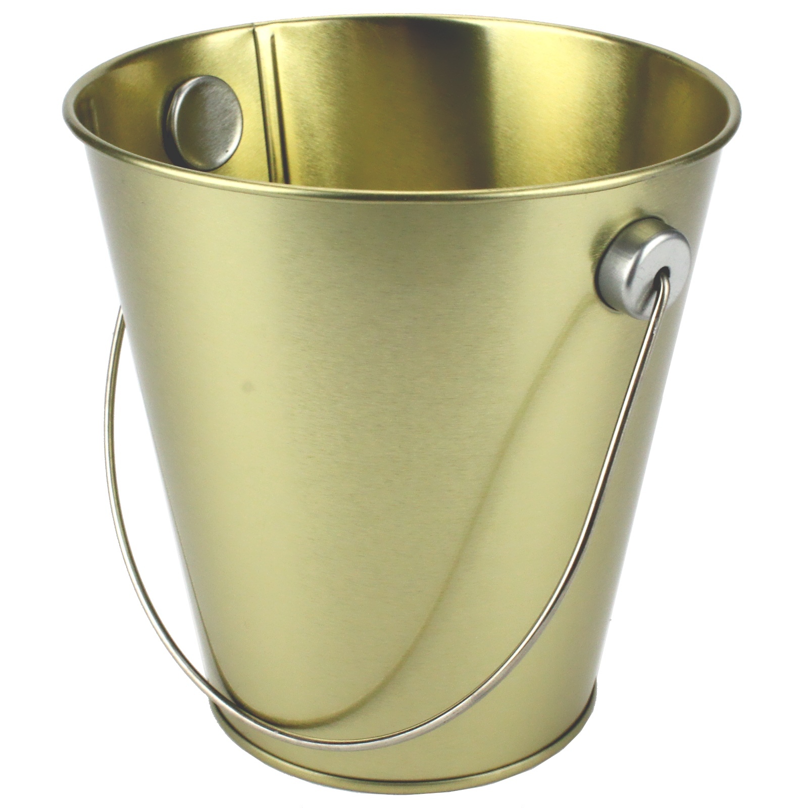 Gold Favour Bucket (Small) 11cm - Discount Party Supplies
