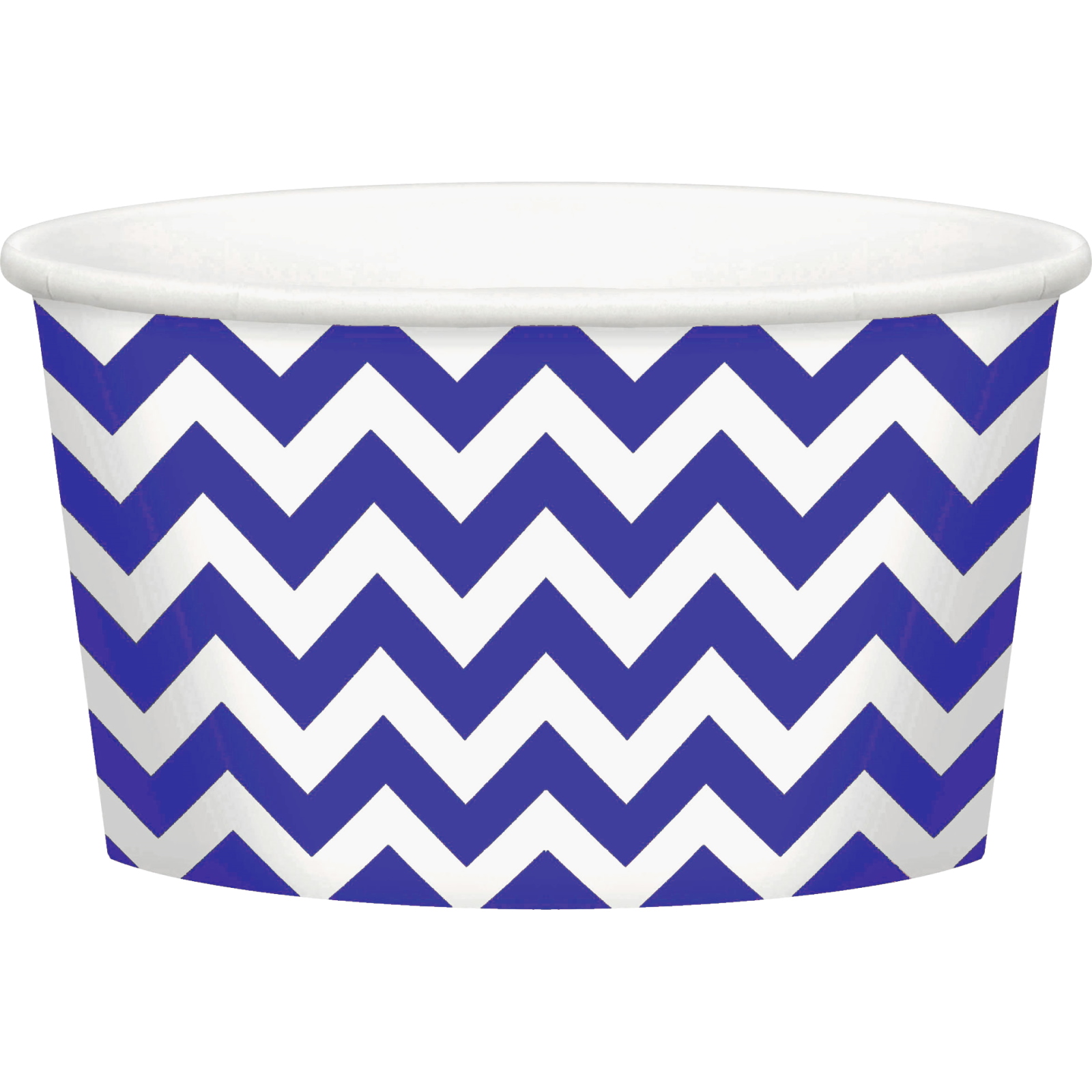 Royal Blue Chevron Paper Treat Cups (Pack of 20) - Discount Party Supplies