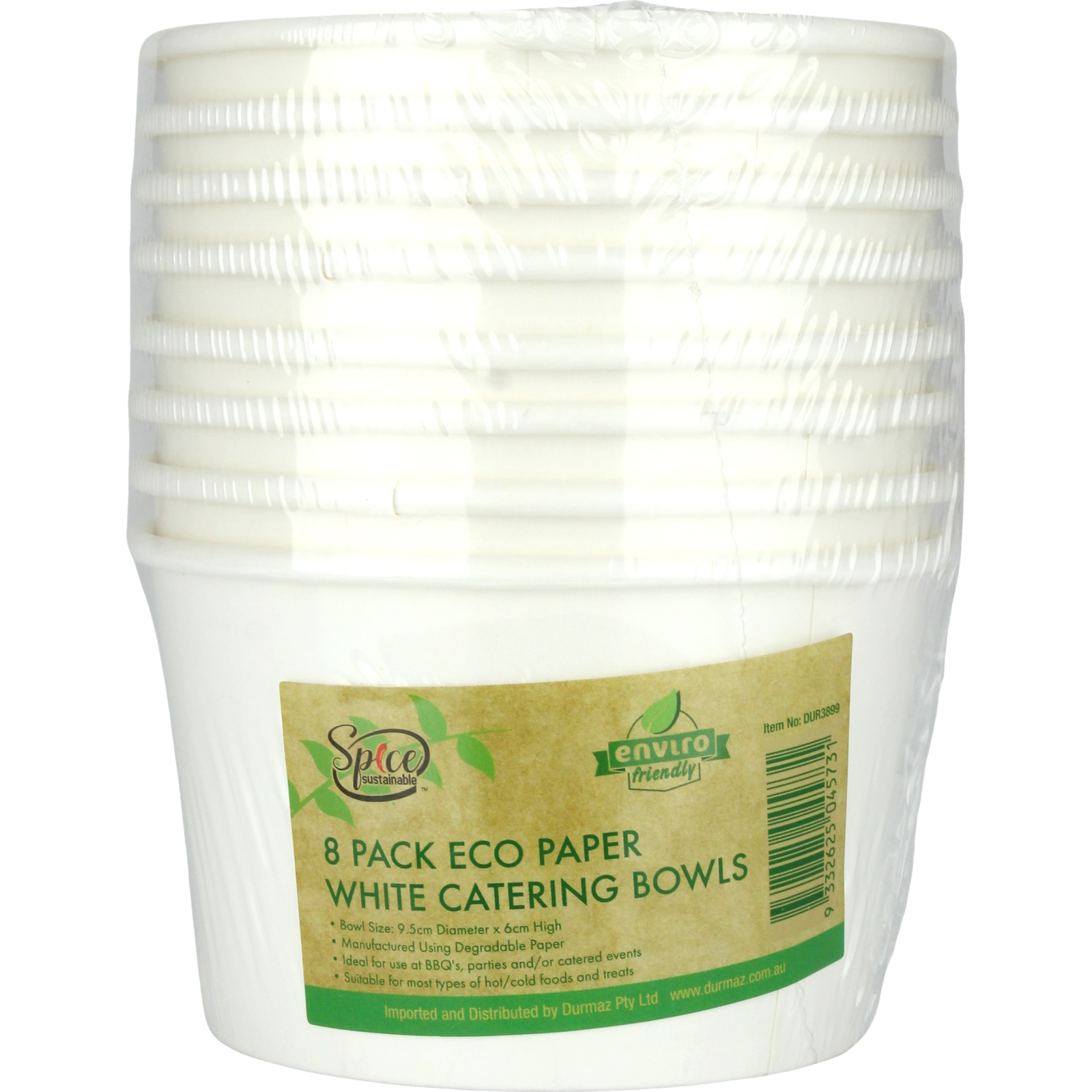 White Eco Snack Cups (Pack of 8) | White Party Supplies | Coloured ...