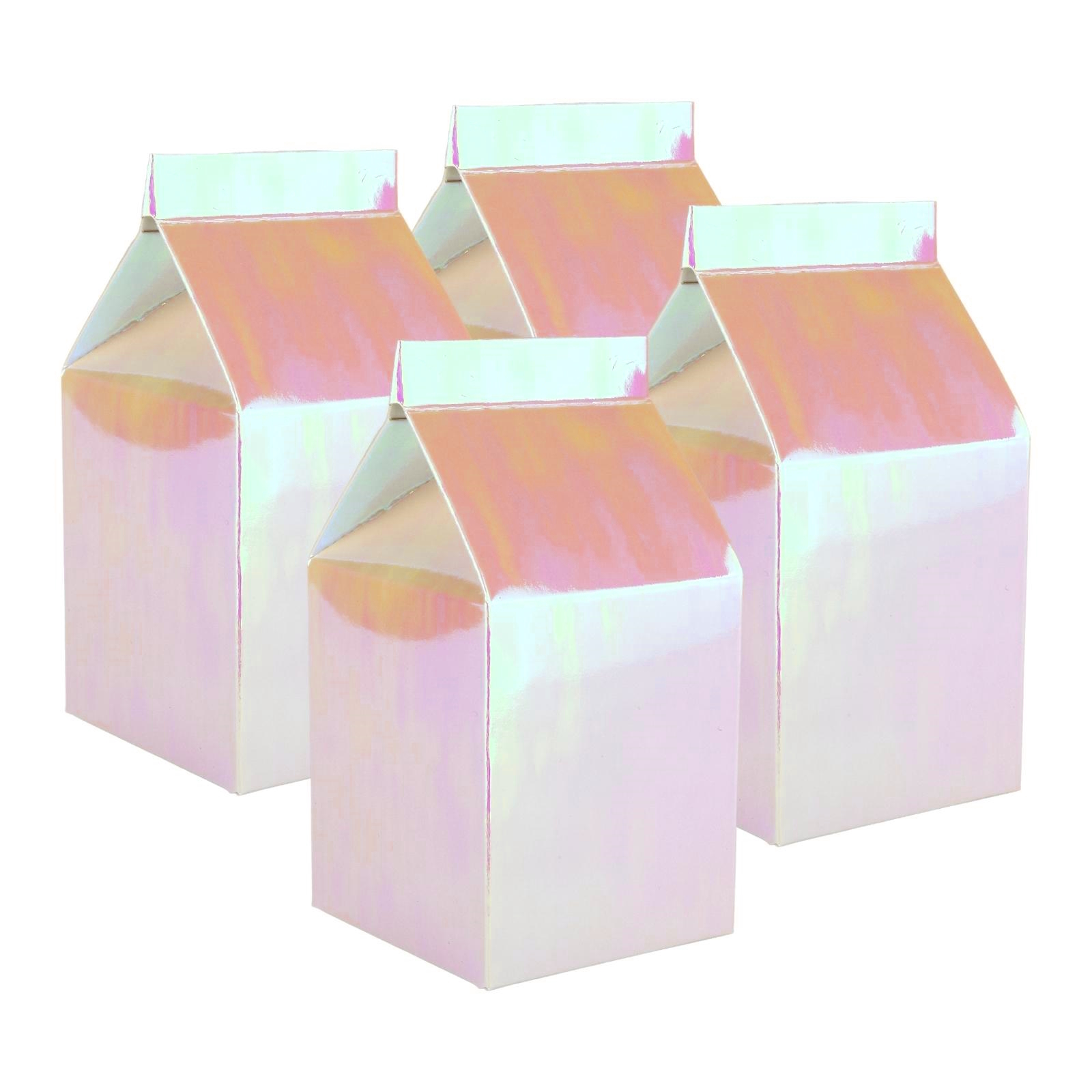 Iridescent Milk Boxes (Pack of 10) | Iridescent Party Supplies ...