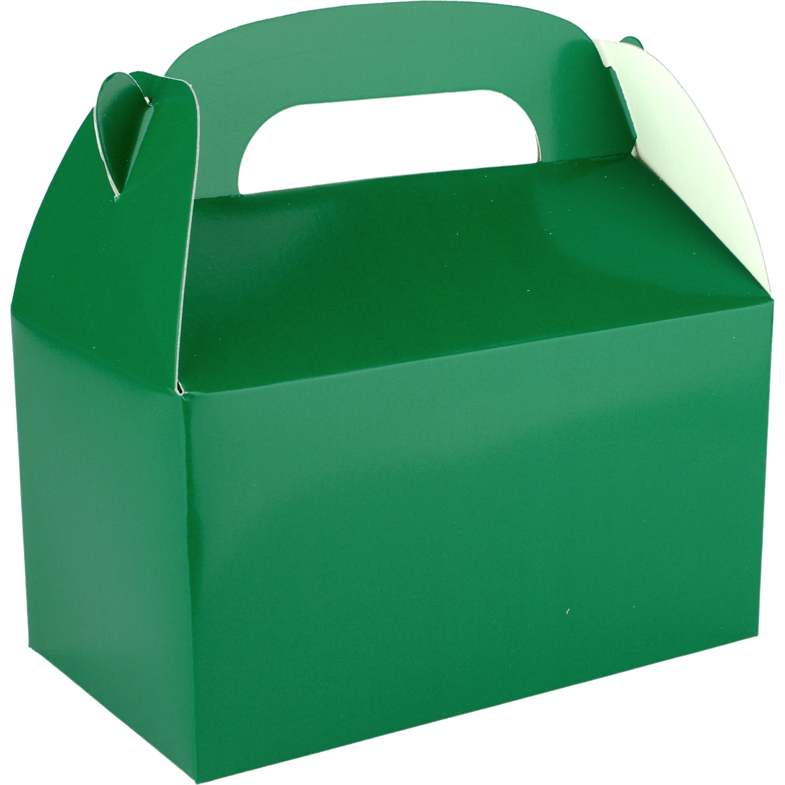 Green Lolly/Treat Boxes with Handle (Pack of 6) - Discount Party Supplies