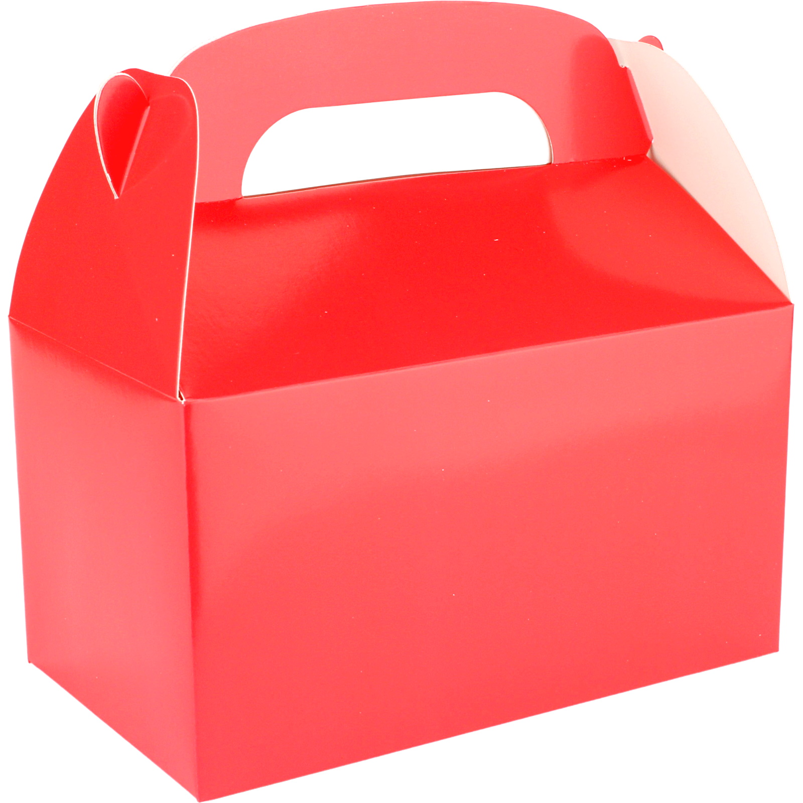 Red Lolly/Treat Boxes with Handle (Pack of 6) - Discount Party Supplies