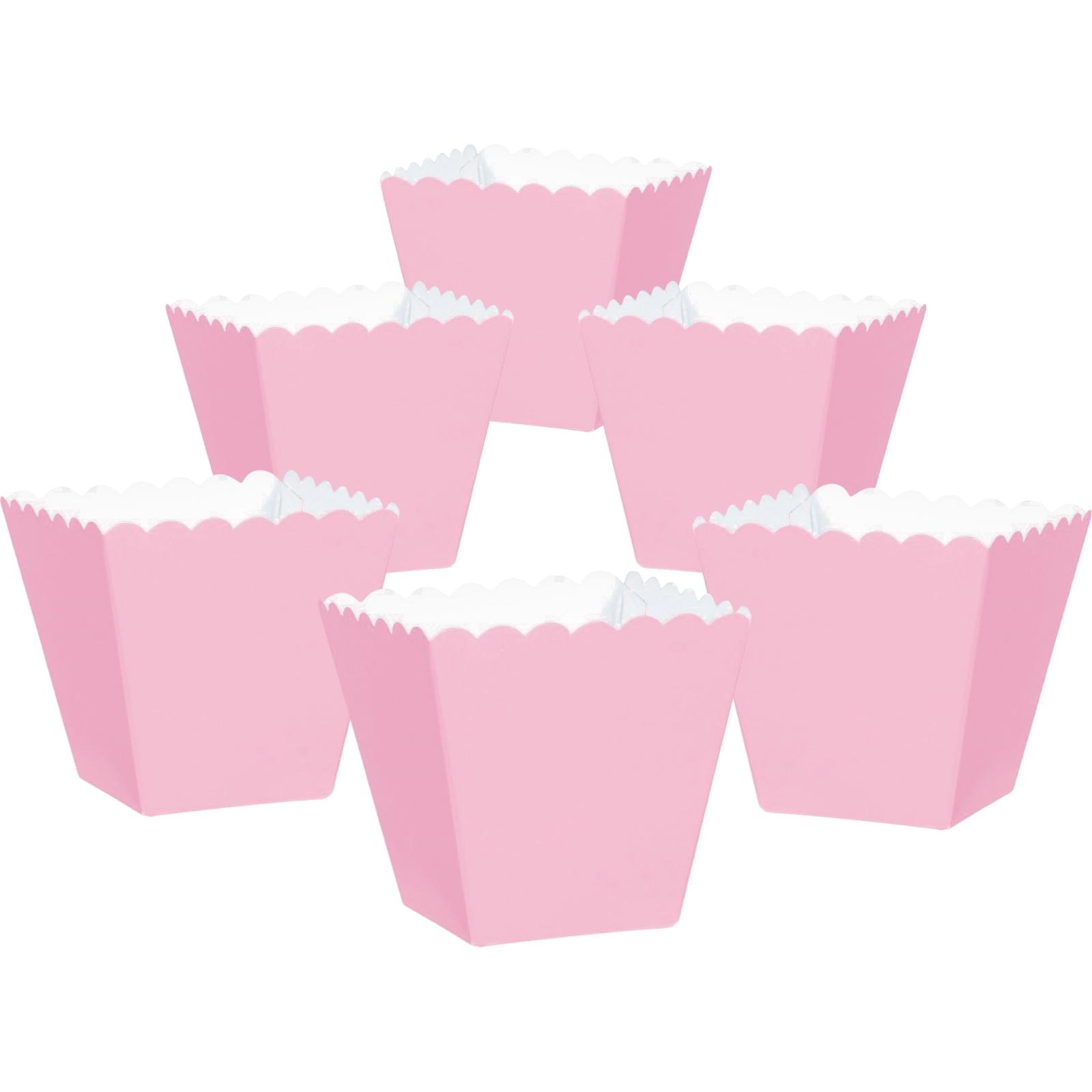 Mini Pink Scalloped Favour Boxes (Pack of 100) - Discount Party Supplies