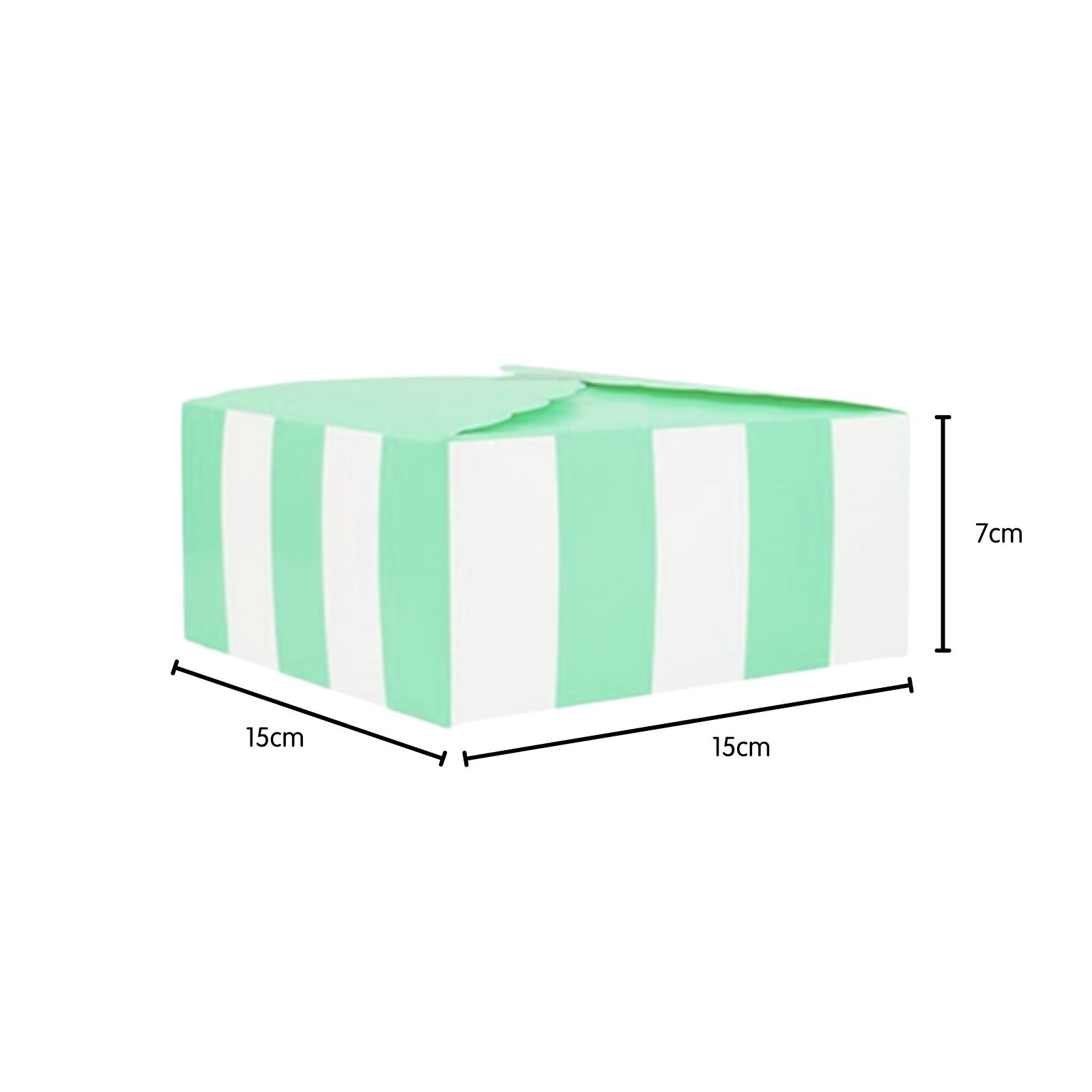 Mint Green and White Stripe Patisserie Boxes (Pack of 6) | Mint Green ...