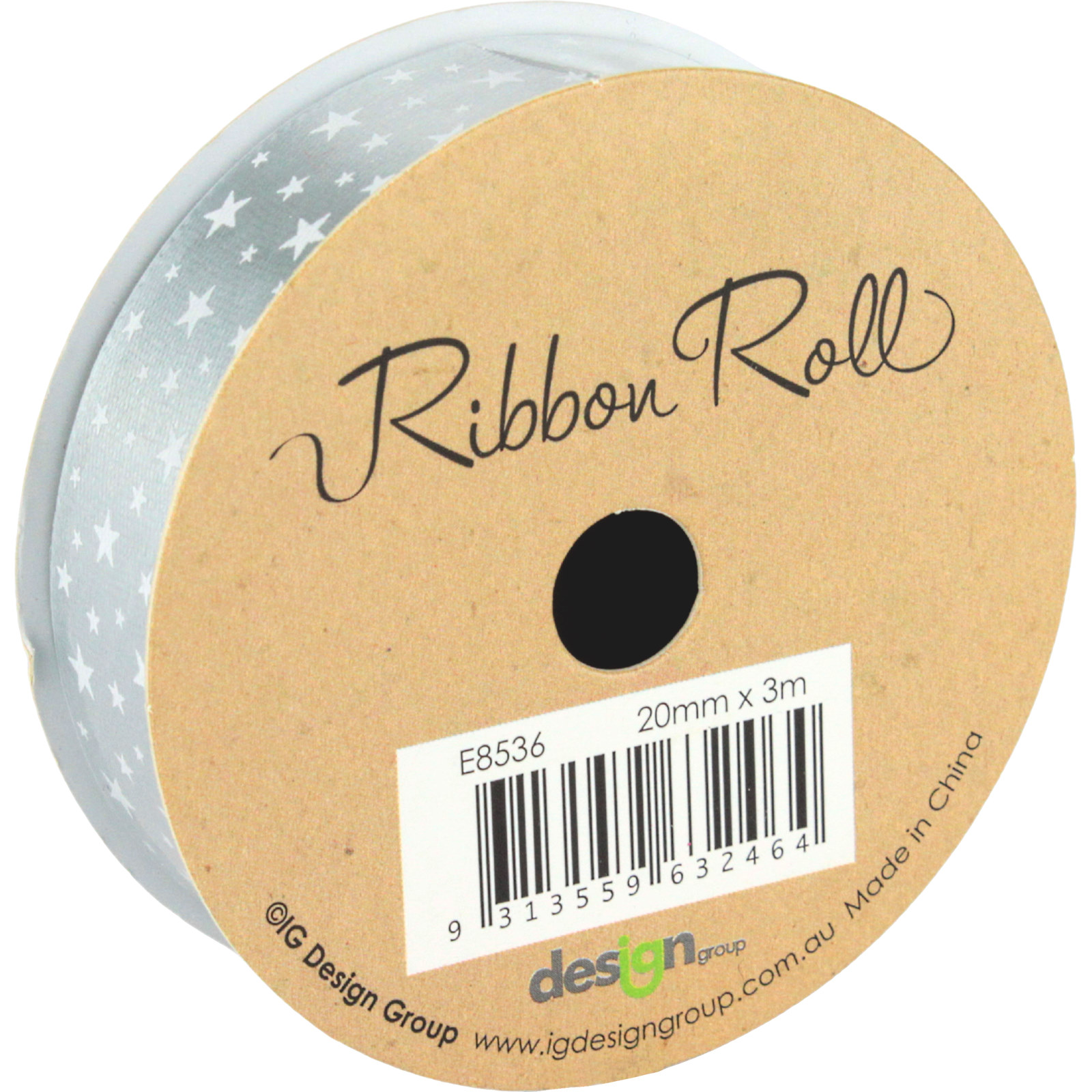 Silver Satin Ribbon With Stars (3m) | Silver Party Supplies | Coloured ...