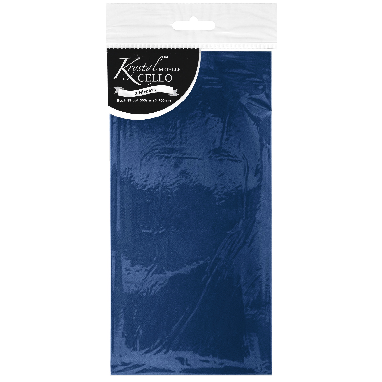 Krystal Blue Metallic Cellophane (2 Sheets) - Discount Party Supplies
