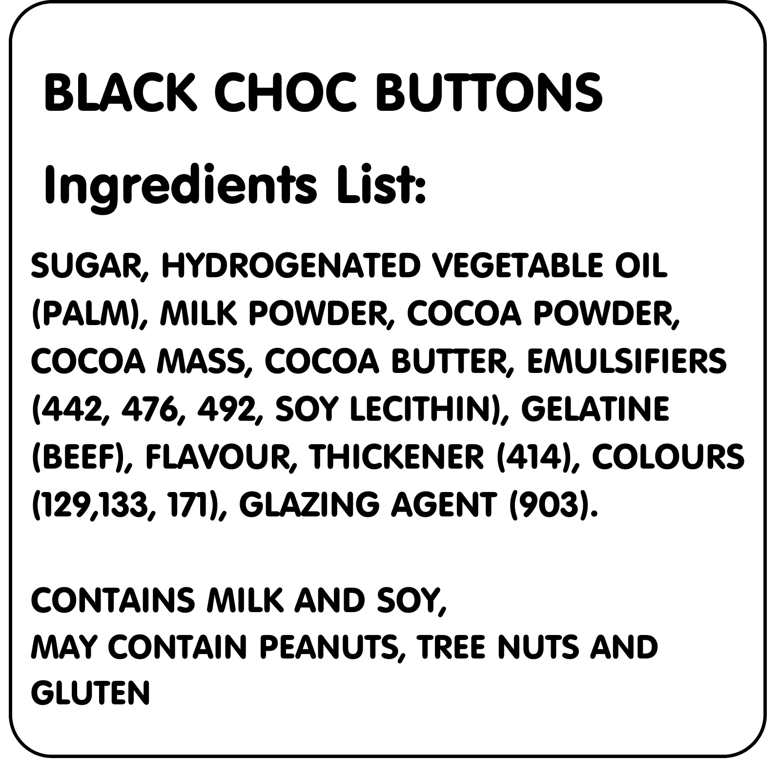 Black Choc Buttons (1kg) | Black Party Supplies | Coloured Party ...
