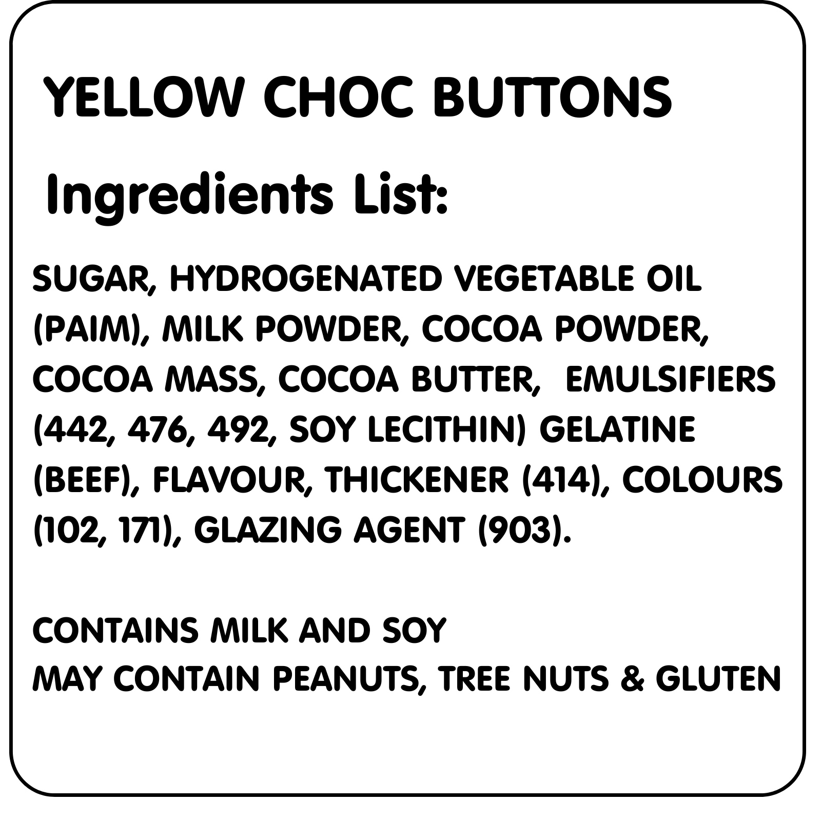 Yellow Choc Buttons (1kg) | Yellow Coloured Party Supplies | Coloured ...