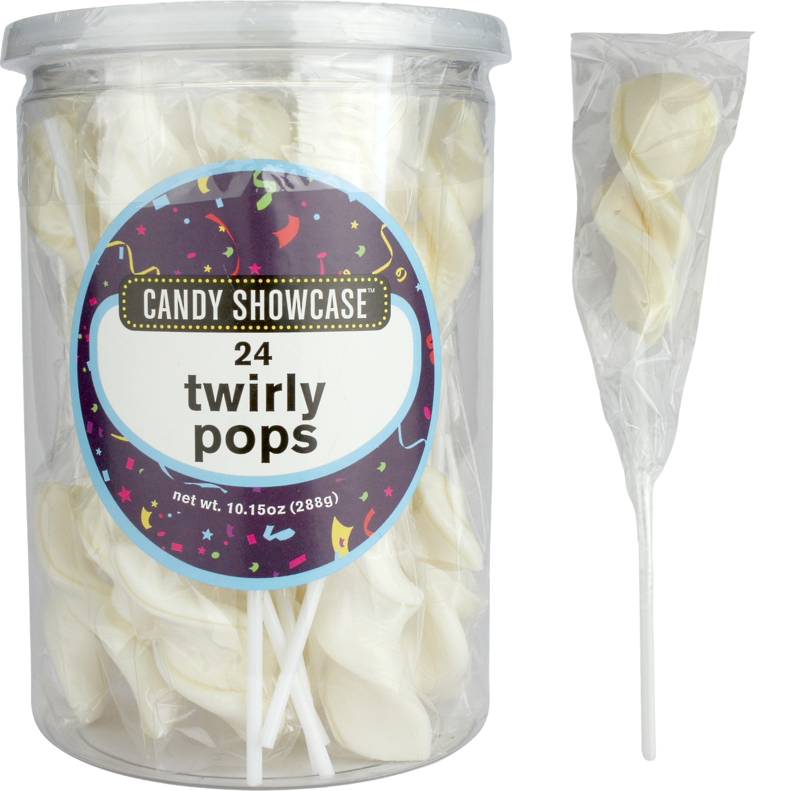 White Twirly Pops (Pack of 24) - Discount Party Supplies