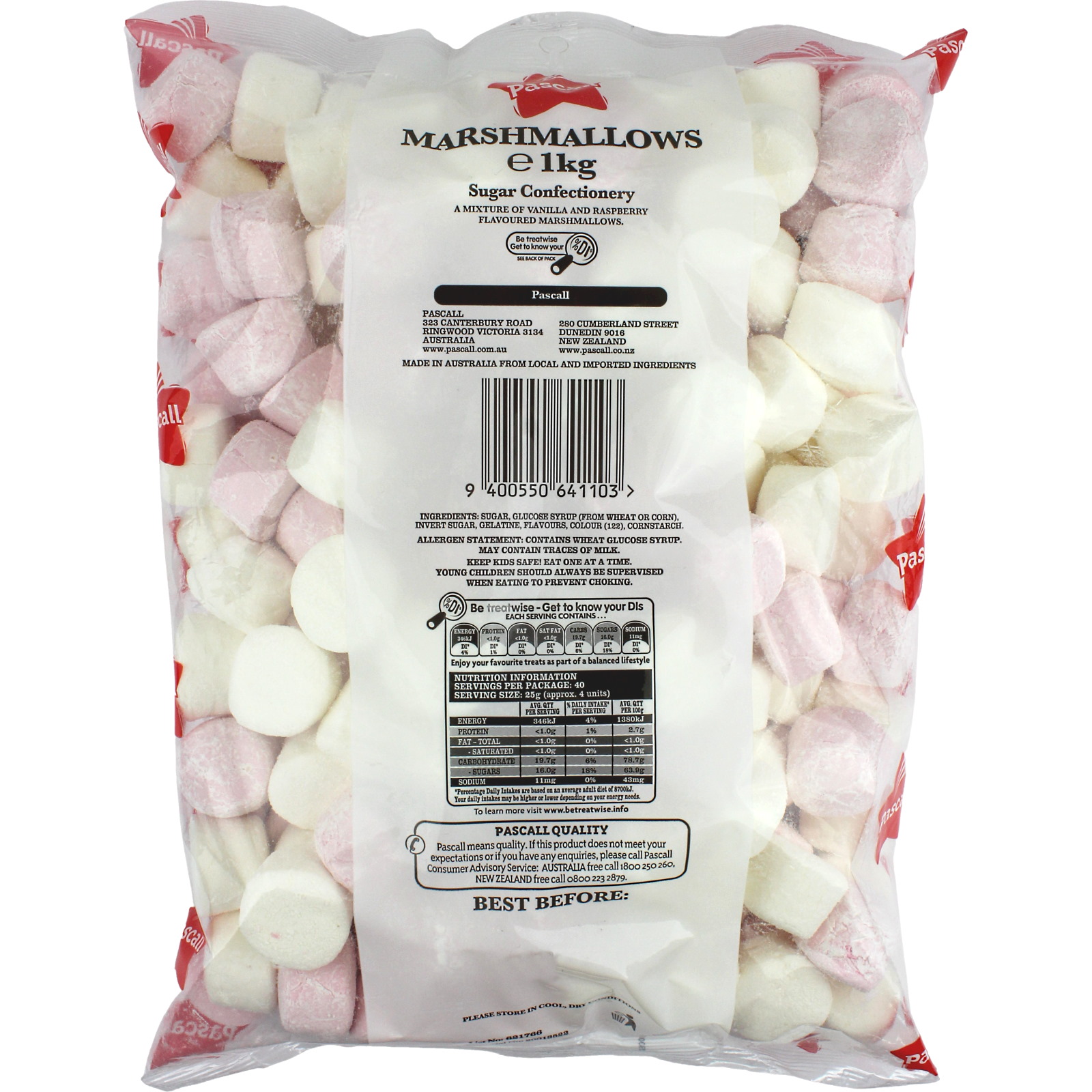 Pink & White Marshmallows (1kg bag) - Discount Party Supplies