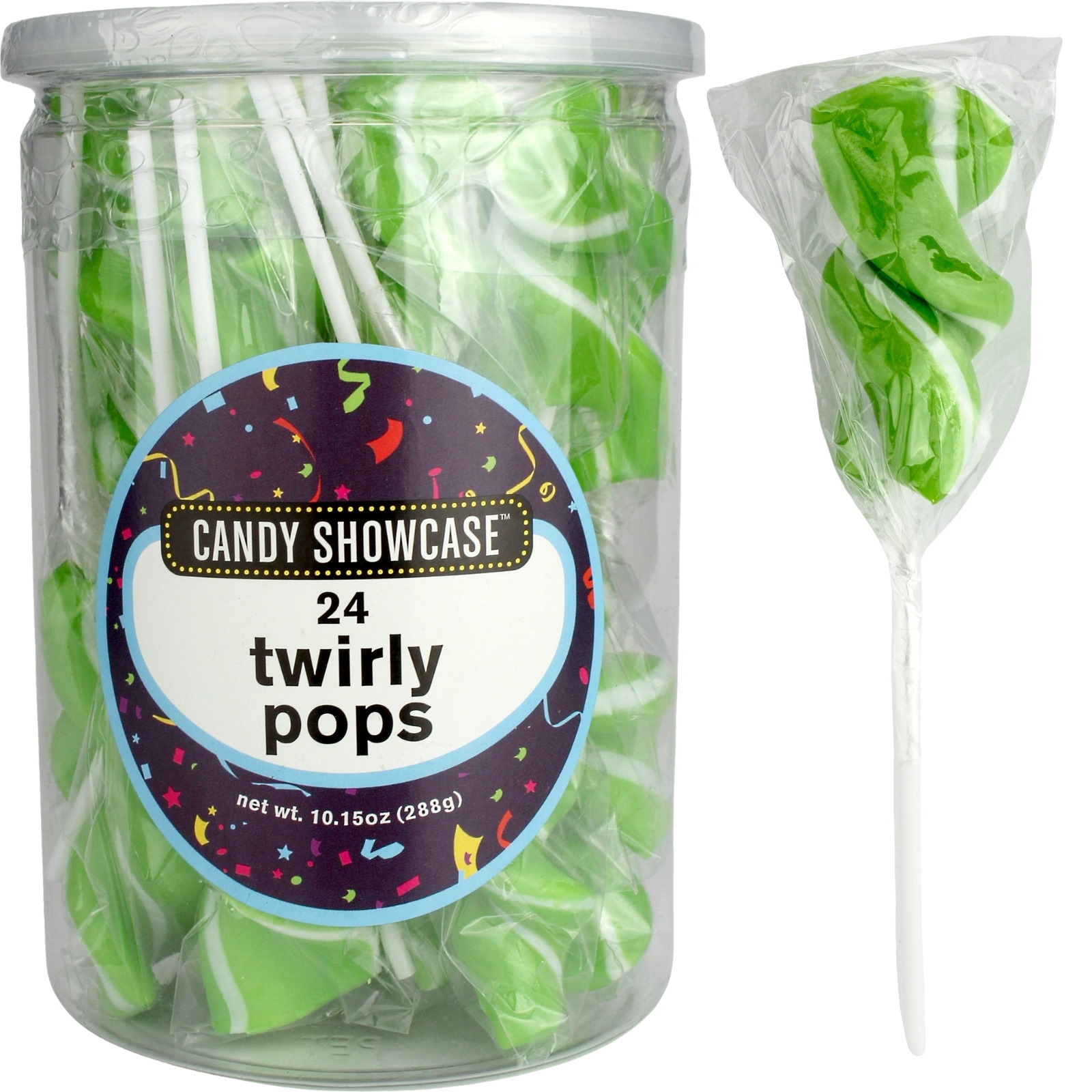 Green Twirly Pops (Pack of 24) - Discount Party Supplies