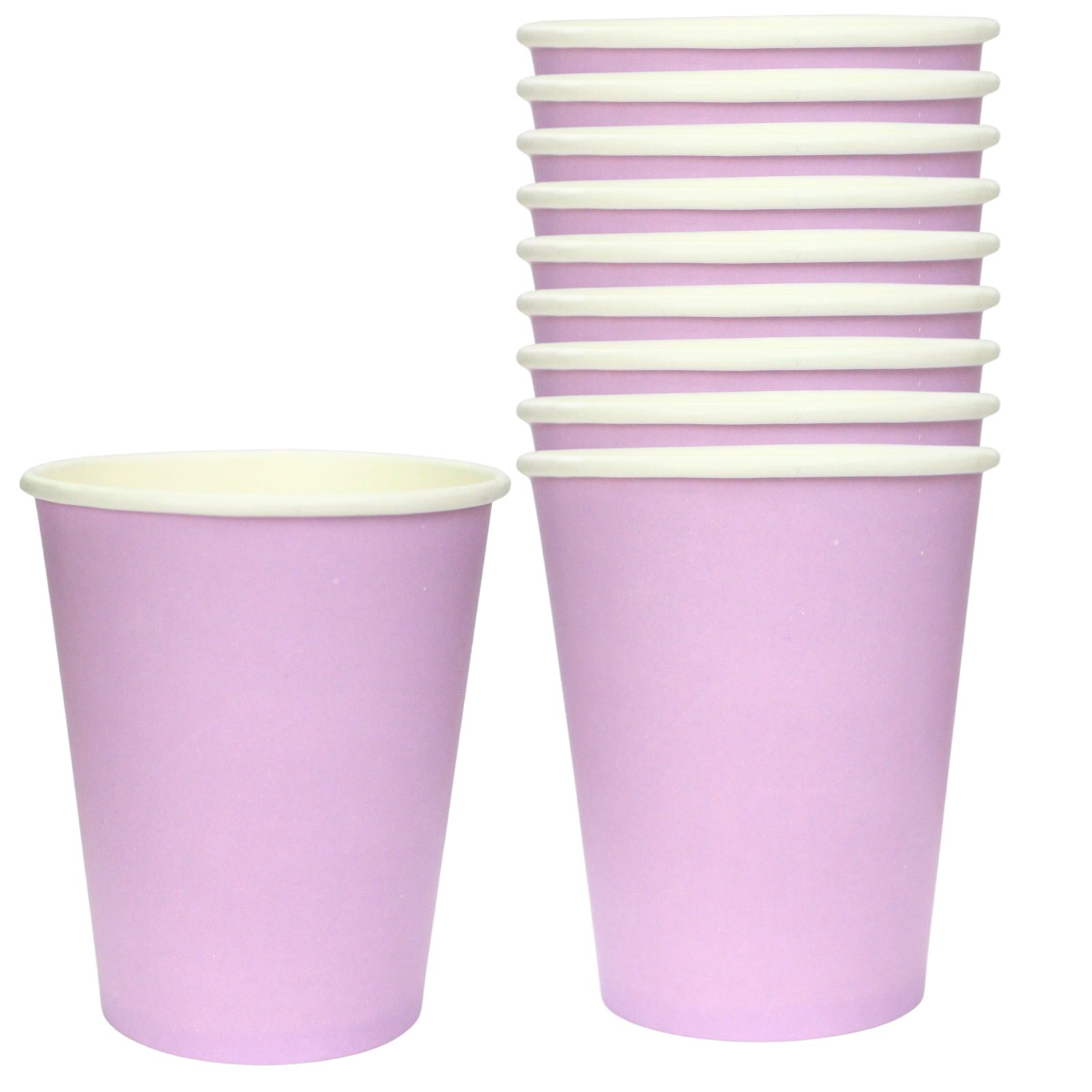 Light Purple Paper Cups 266ml (Pack of 12) - Discount Party Supplies