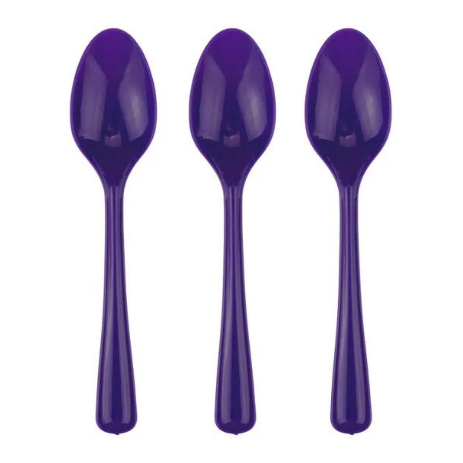 Purple Reusable Plastic Spoons (Pack of 20) - Discount Party Supplies