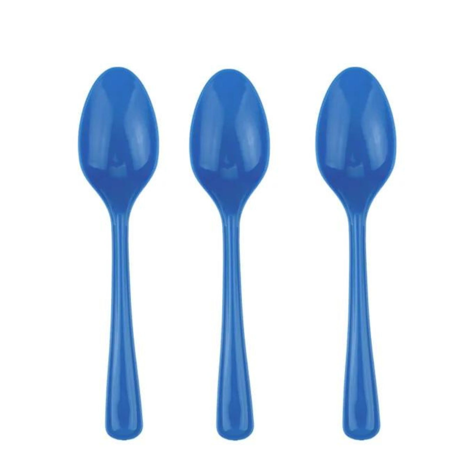 Fashion Royal Blue Reusable Plastic Spoons (Pack of 20) - Discount ...