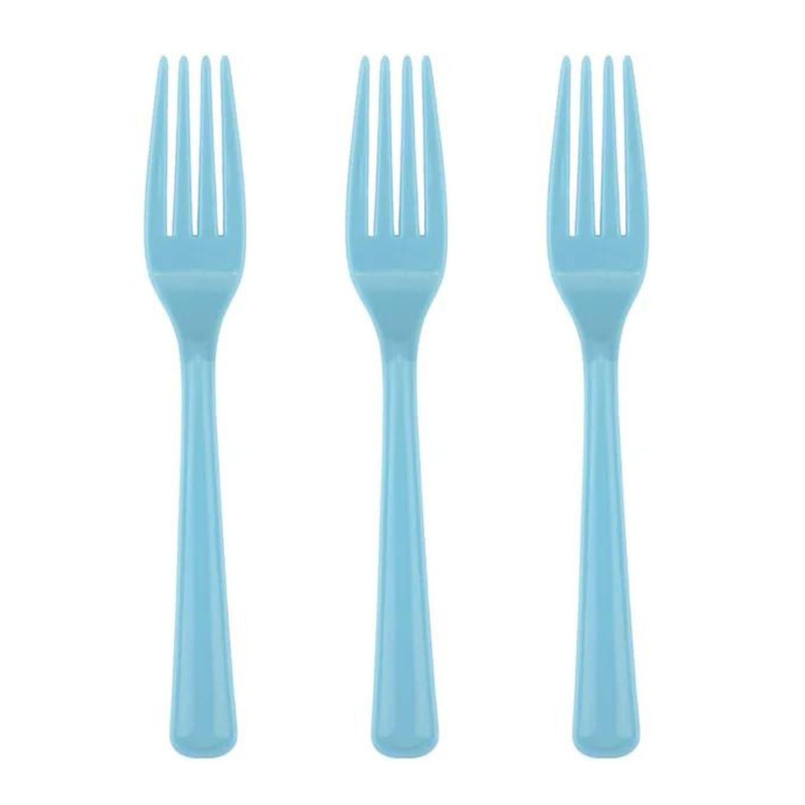 Ice Light Blue Reusable Plastic Forks (Pack of 20) - Discount Party ...