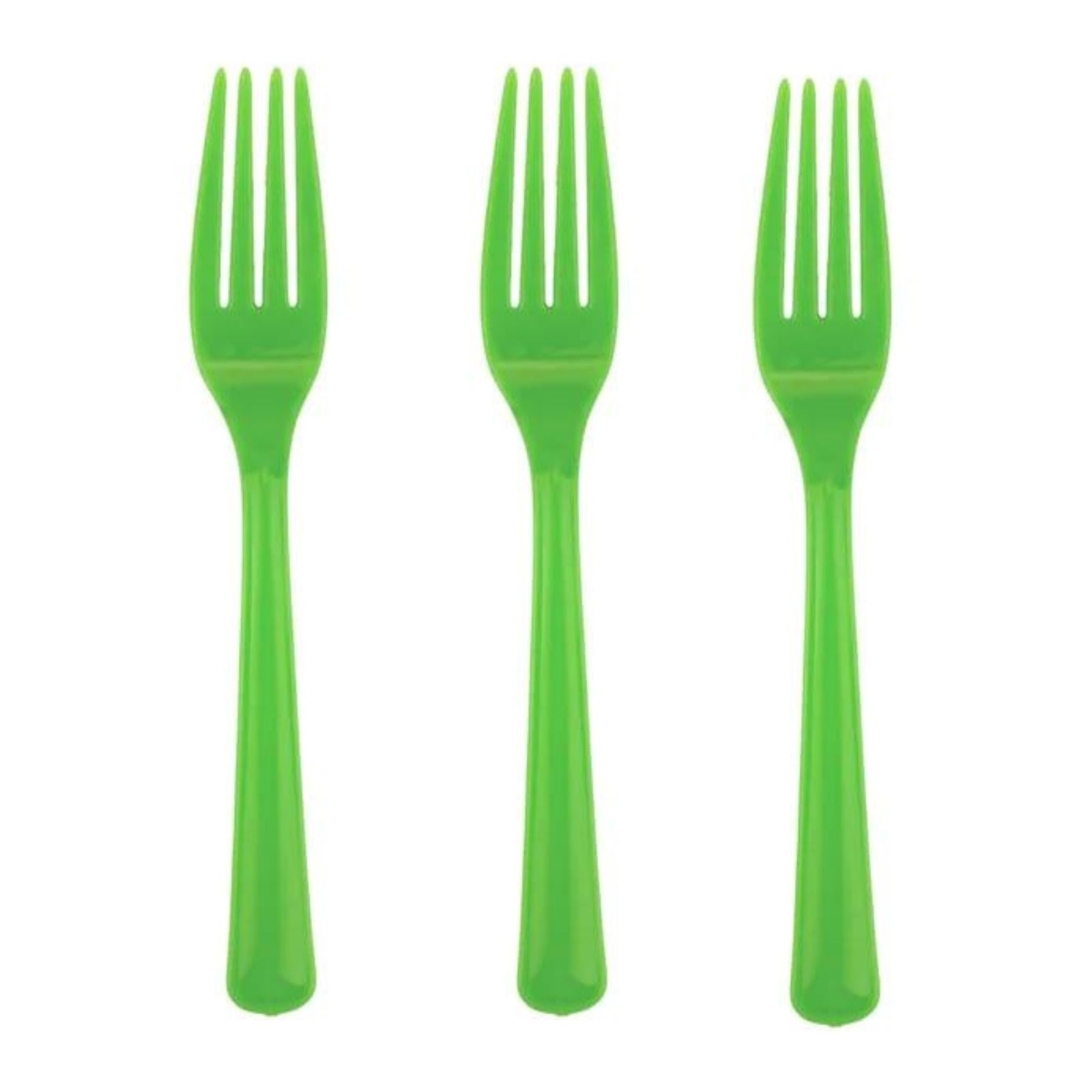 Lime Reusable Plastic Forks (Pack of 20) - Discount Party Supplies