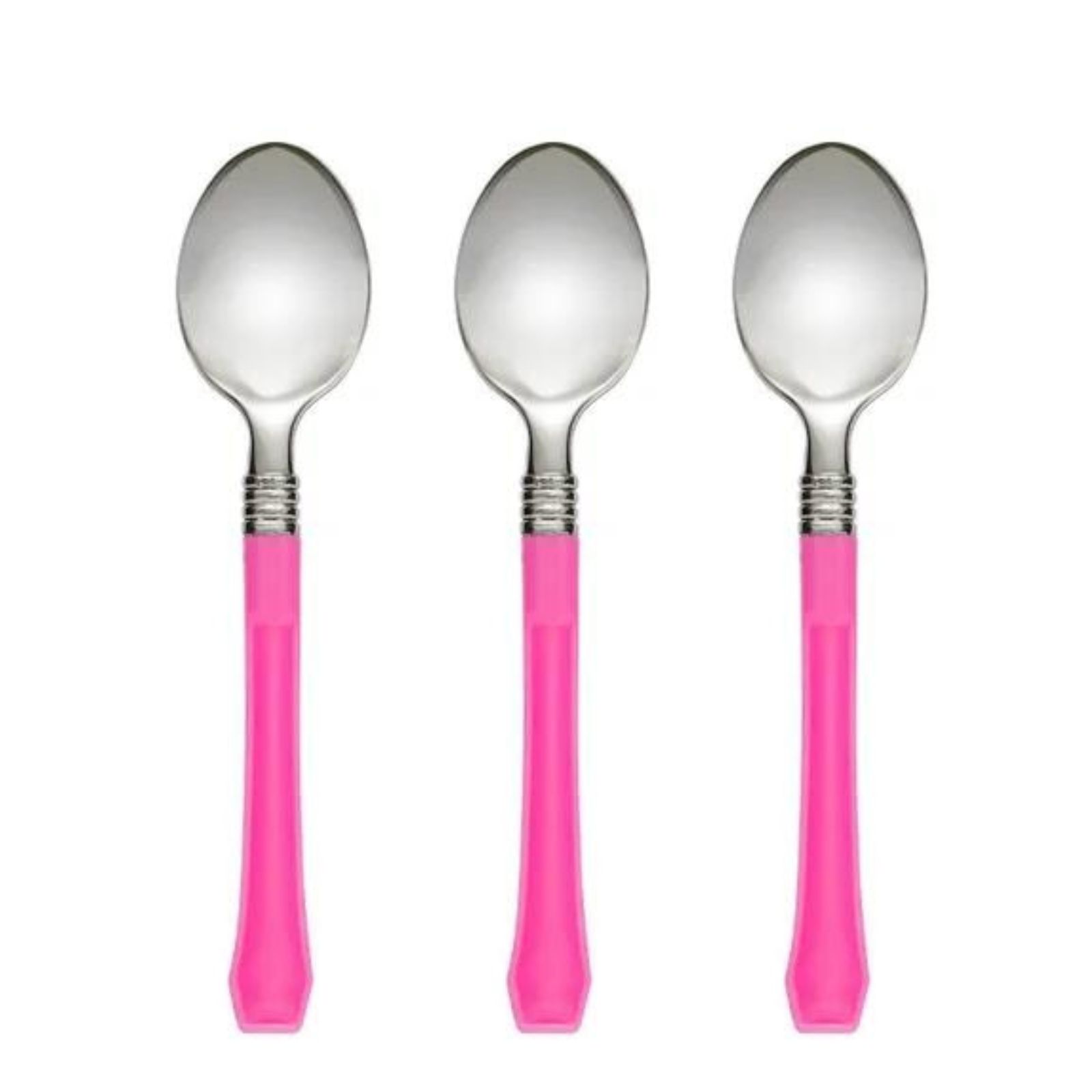 Hot Pink Reusable Premium Plastic Spoons (Pack of 20) - Discount Party ...
