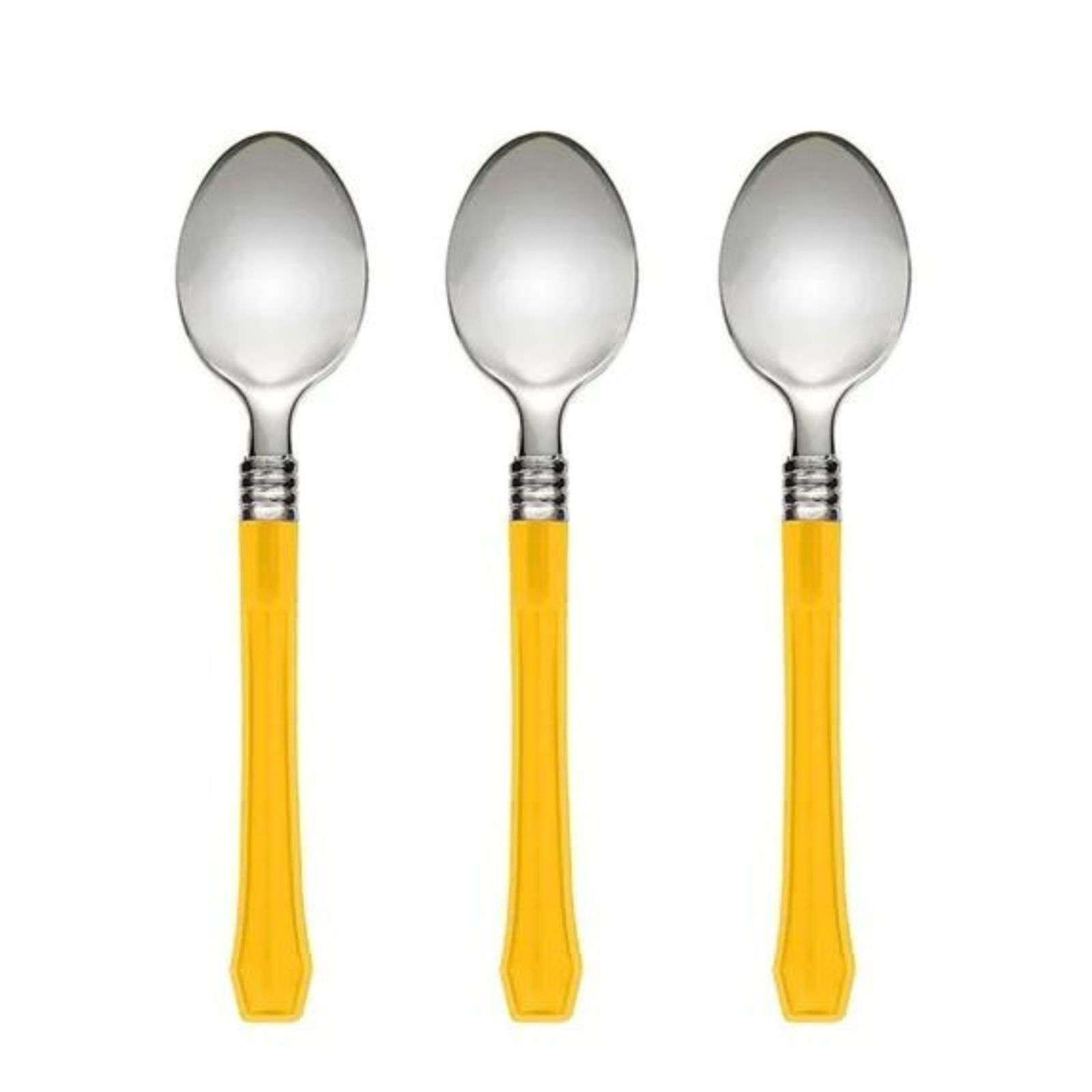 Yellow Reusable Premium Plastic Spoons (Pack of 20) - Discount Party ...