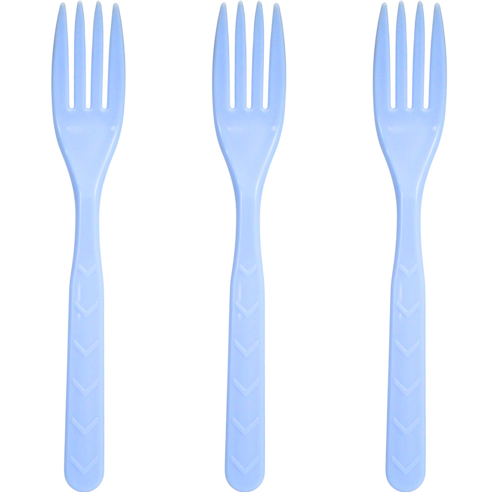 Baby Blue Reusable Plastic Forks (Pack of 18) - Discount Party Supplies