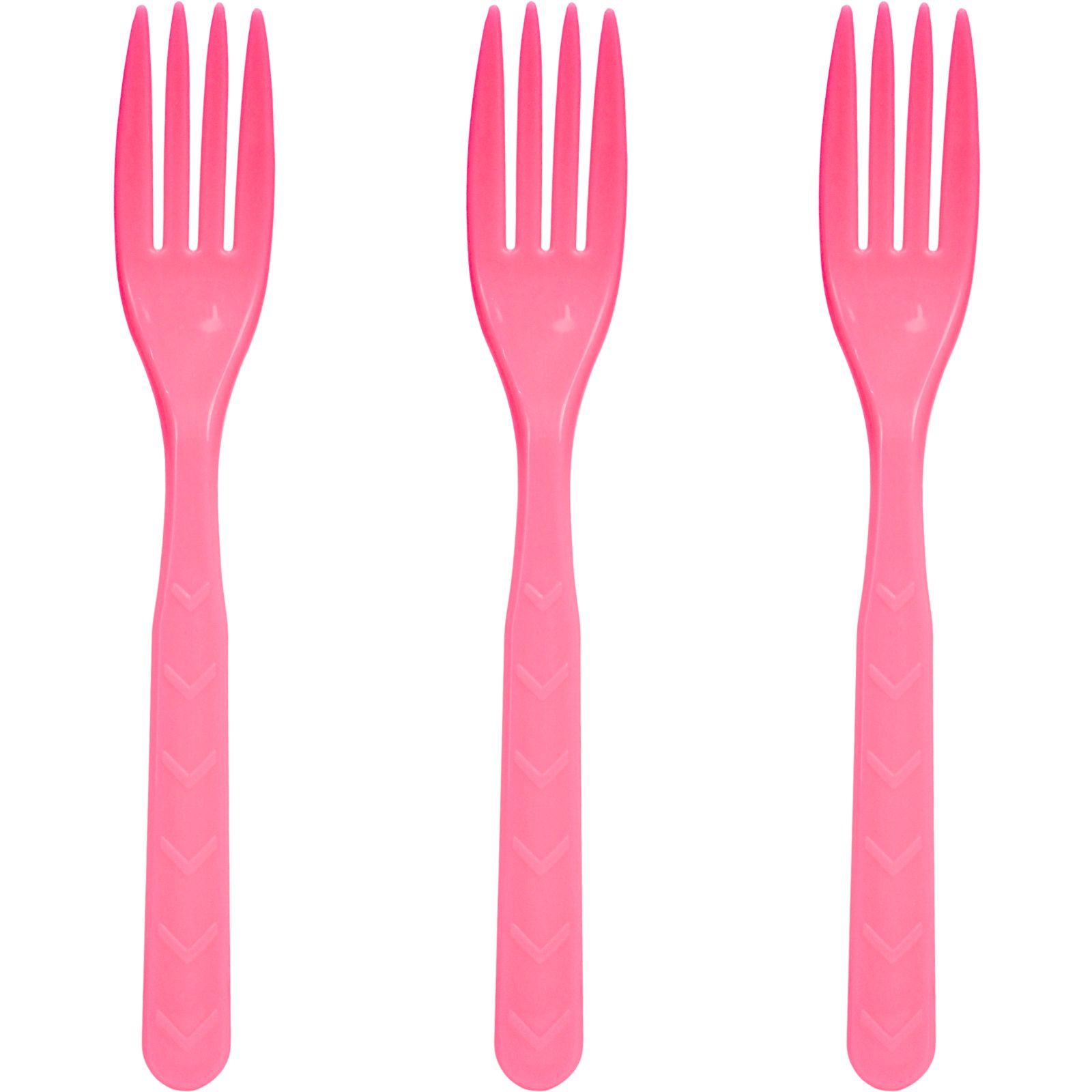 Hot Pink Reusable Plastic Forks (Pack of 18) - Discount Party Supplies