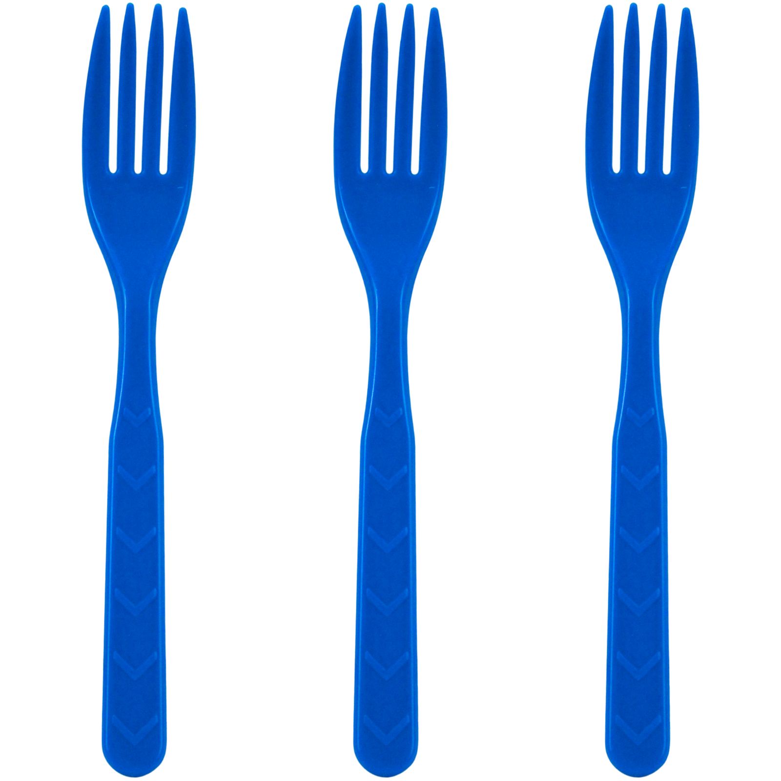Dark Blue Reusable Plastic Forks (Pack of 18) - Discount Party Supplies