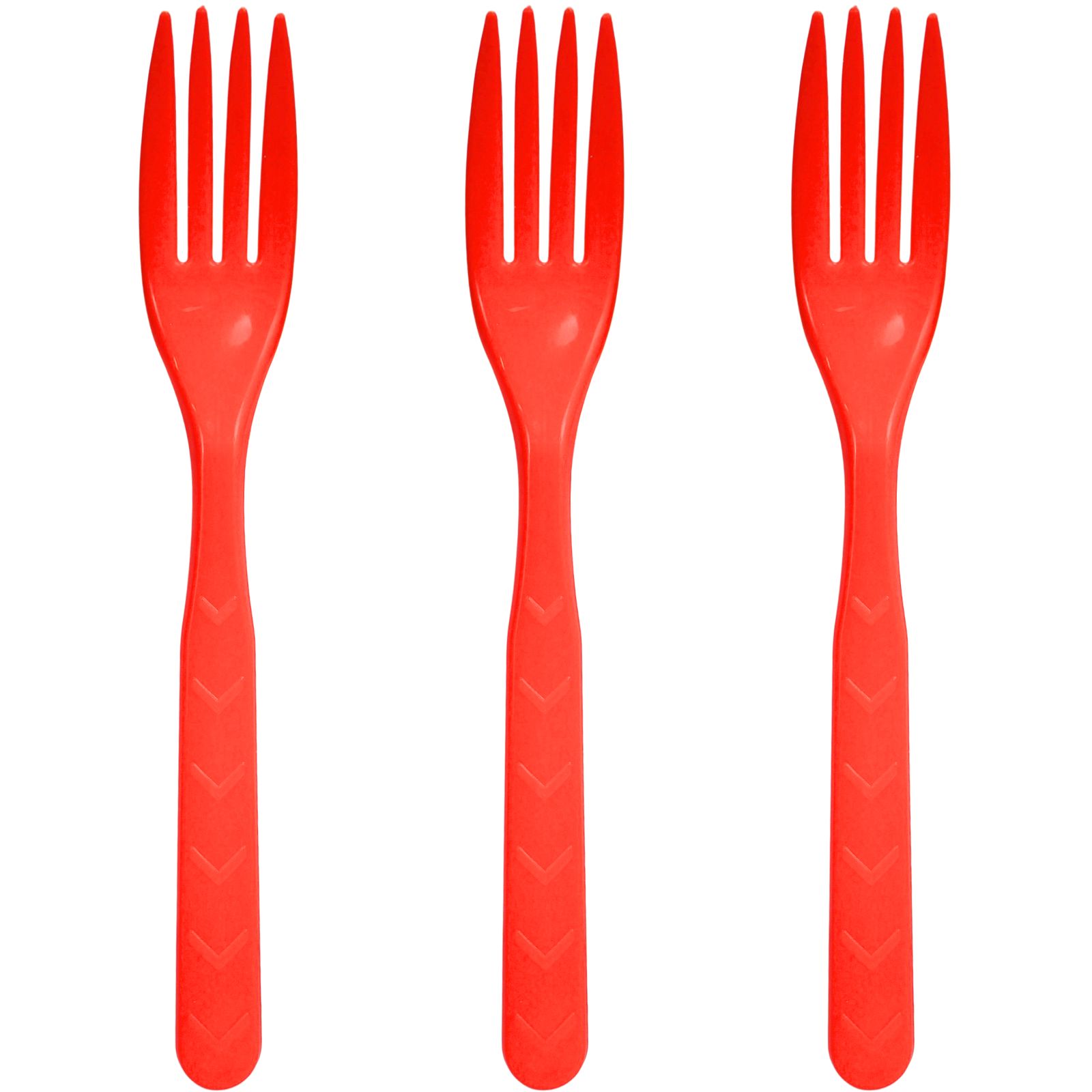 Red Reusable Plastic Forks (Pack of 18) - Discount Party Supplies