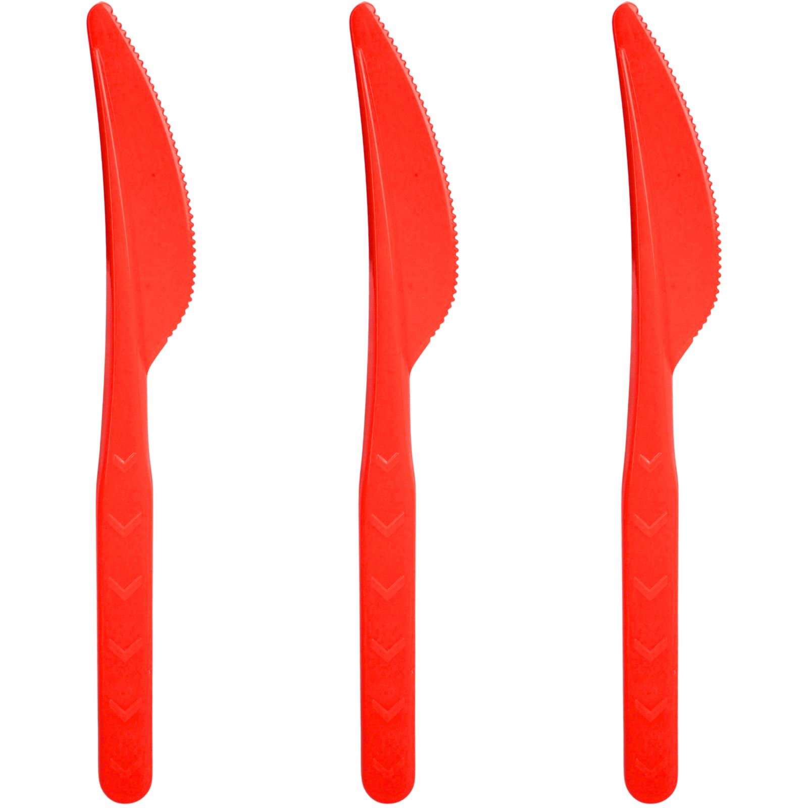 Red Reusable Plastic Knives (Pack of 18) - Discount Party Supplies