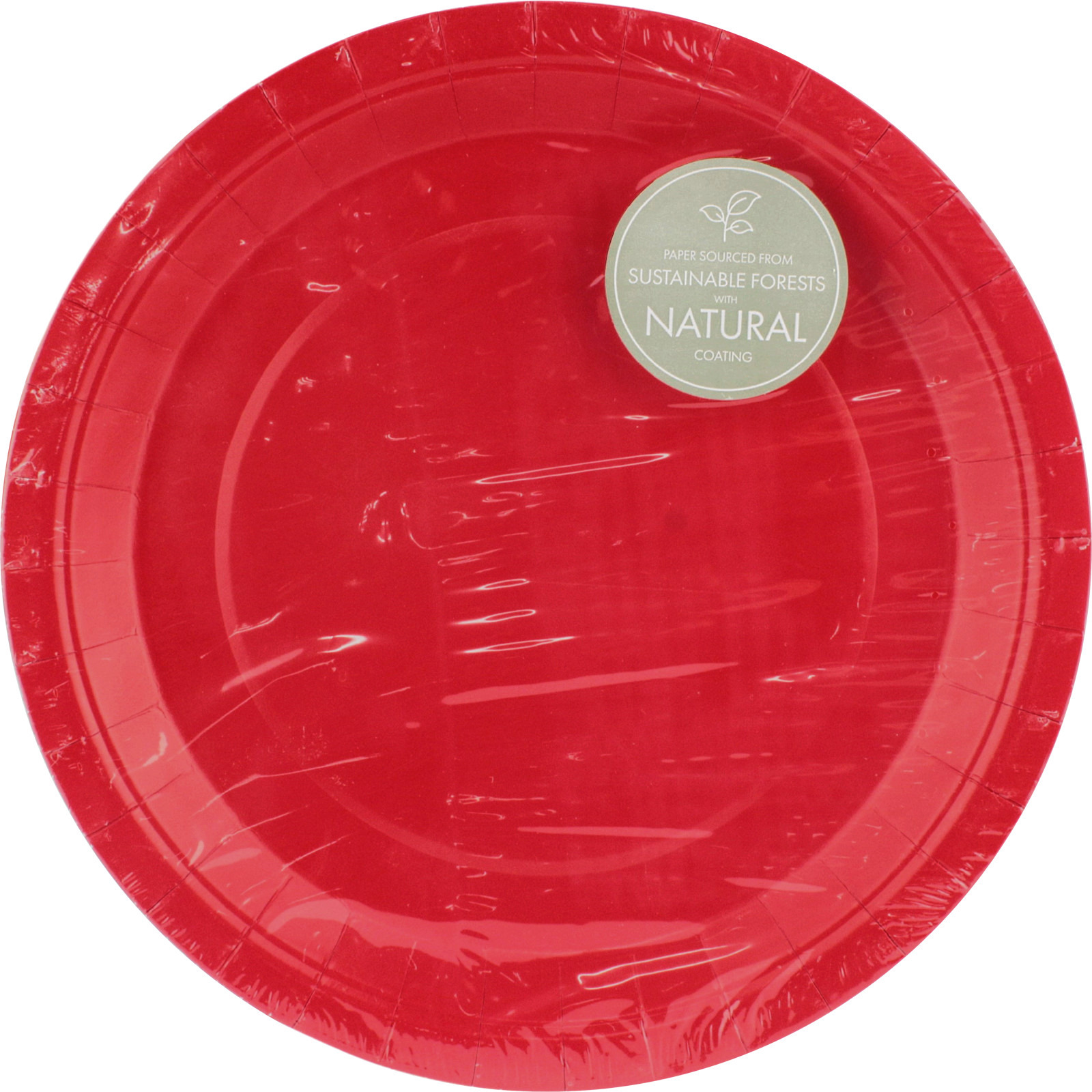 Apple Red 23cm Round Paper Plates NPC (Pack of 20) | Red Coloured Party ...
