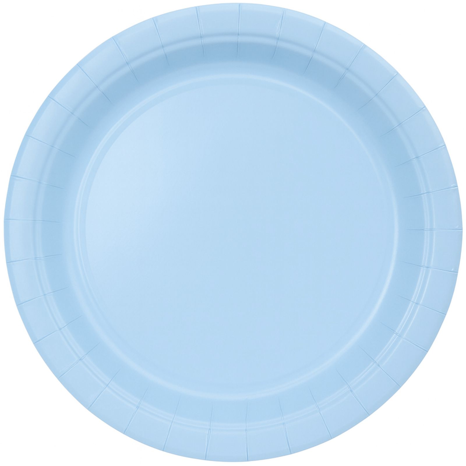 Baby Blue Large Paper Plates (Pack of 12) - Discount Party Supplies