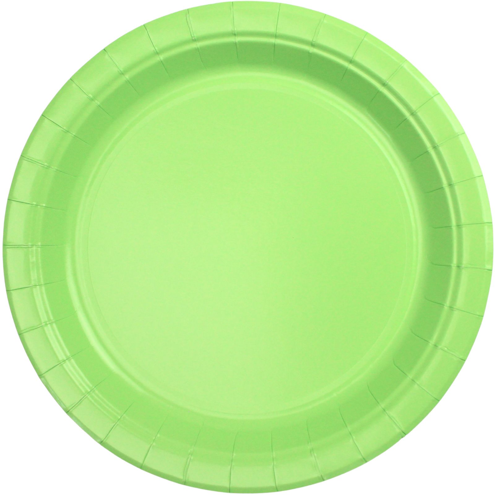 Light Lime Green Large Paper Plates (Pack of 12) - Discount Party Supplies