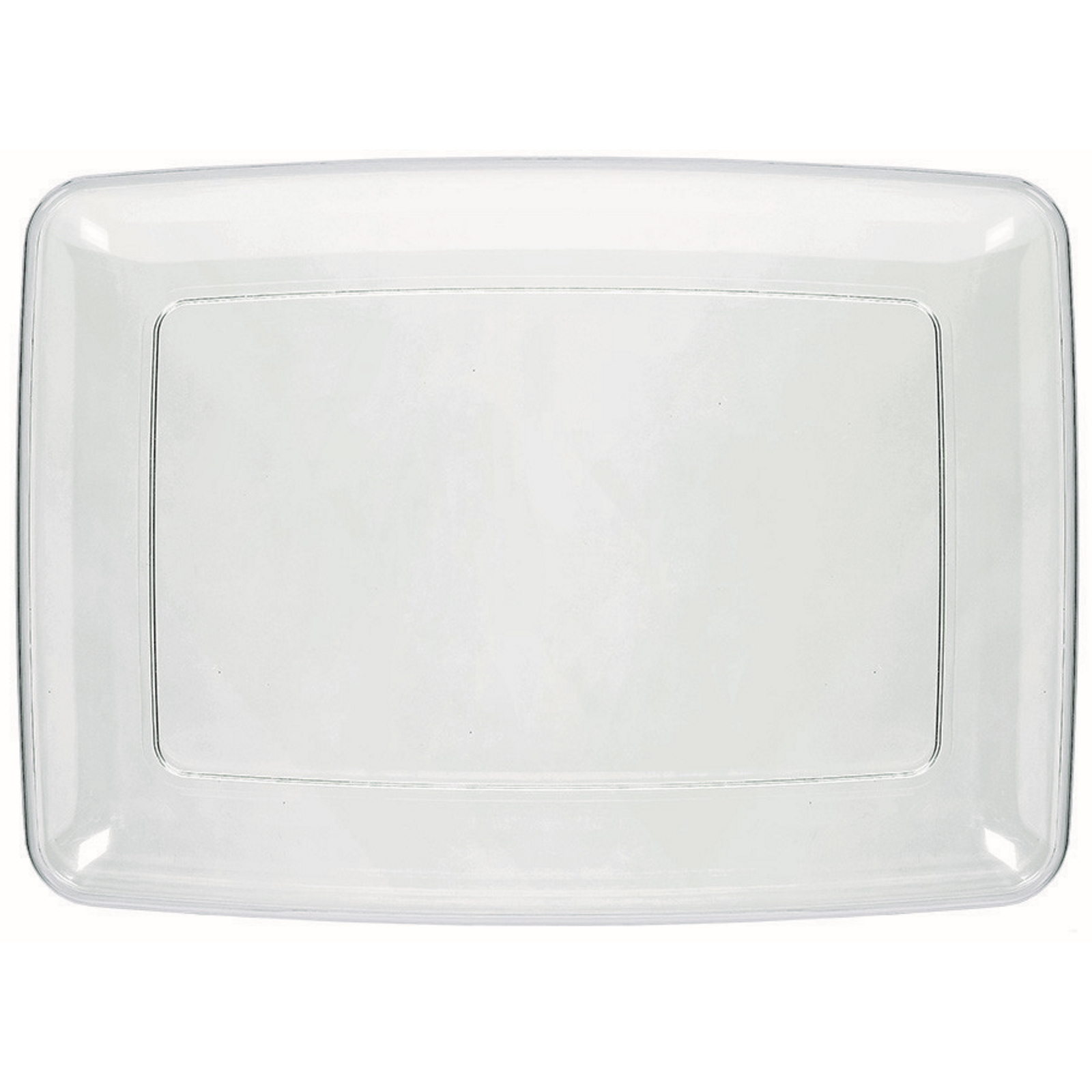 Clear Plastic Rectangle Platter 27.9cm - Discount Party Supplies