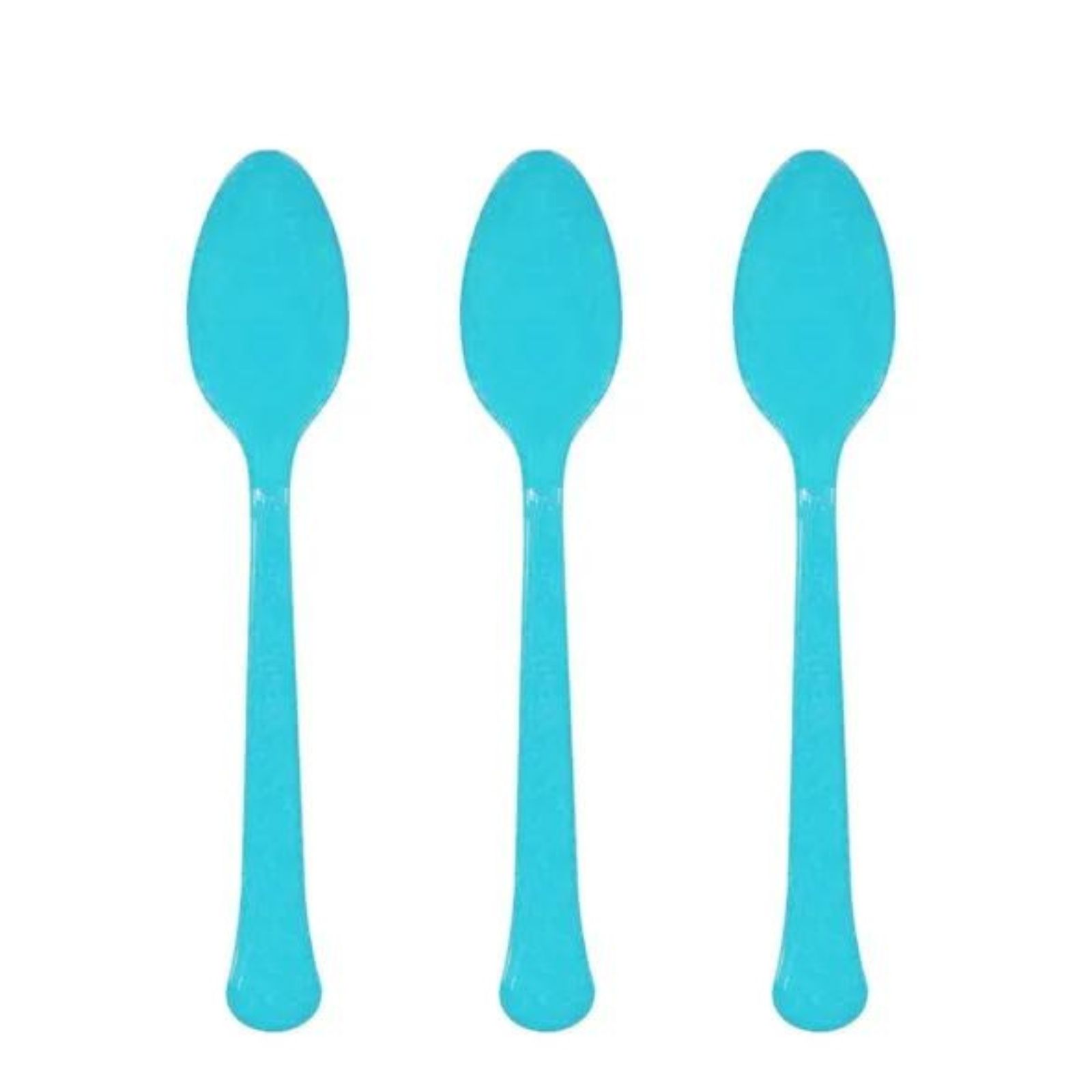 Caribbean Blue Reusable Plastic Spoons (Pack of 20) - Discount Party ...