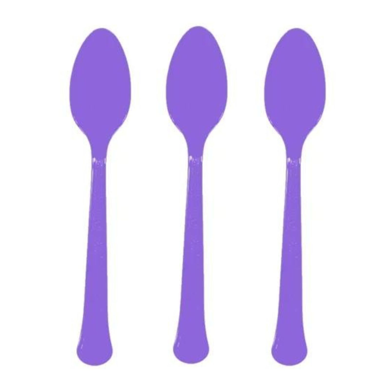 Purple Reusable Plastic Spoons (Pack of 20) - Discount Party Supplies
