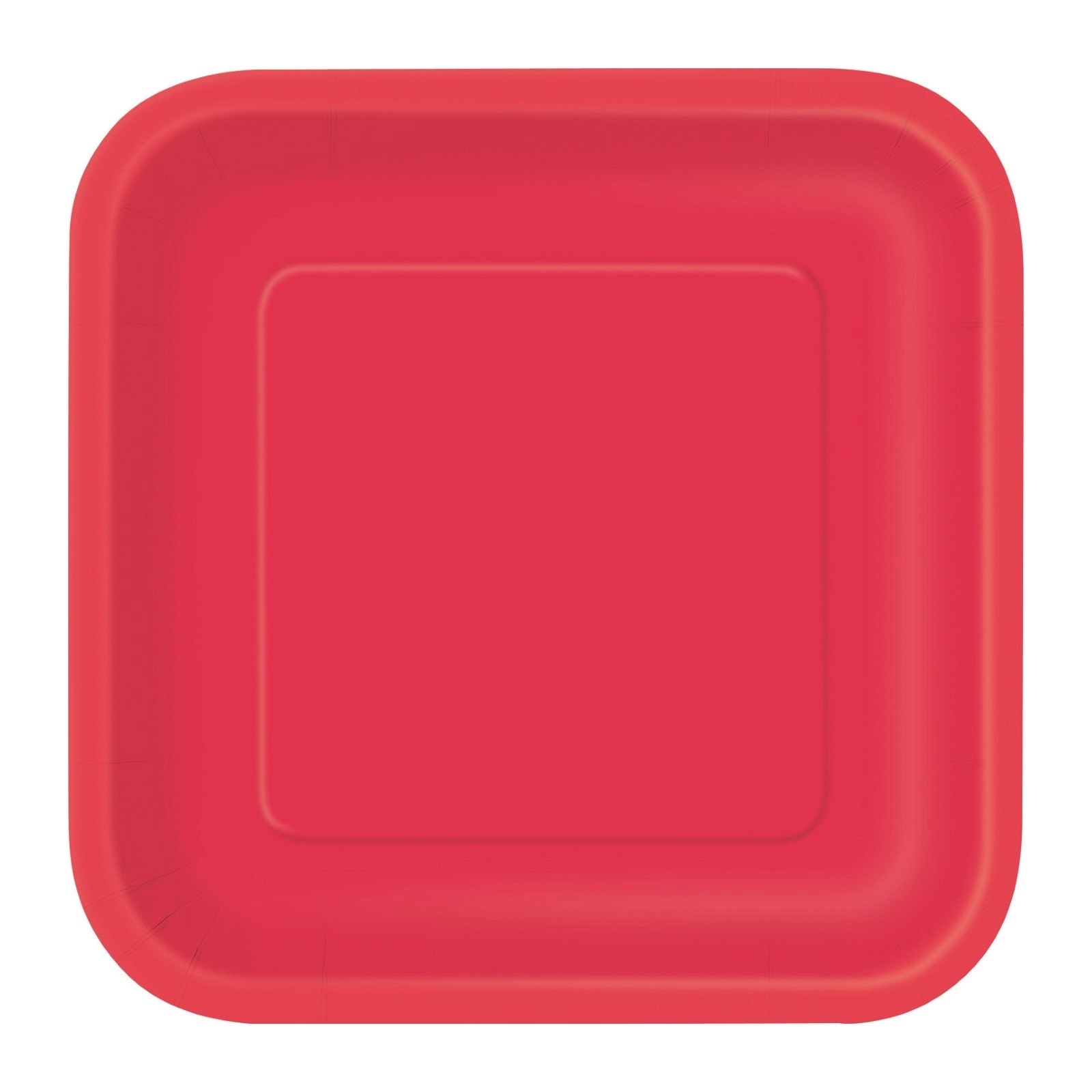Red Small Square Paper Plates (Pack of 16) - Discount Party Supplies